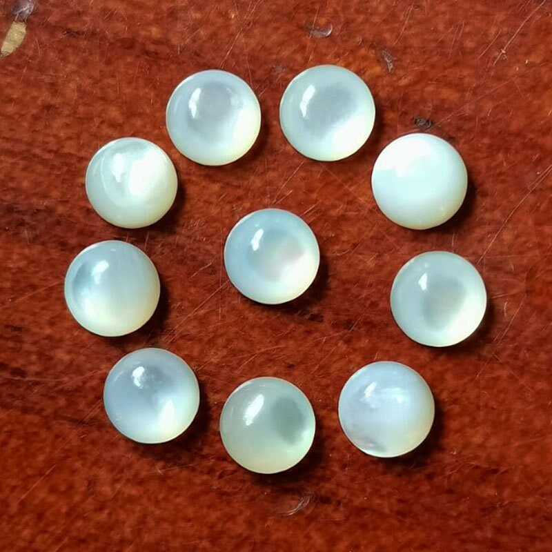 Wholesale Natural 4mm Mother of pearl mop shell round flatback | Etsy