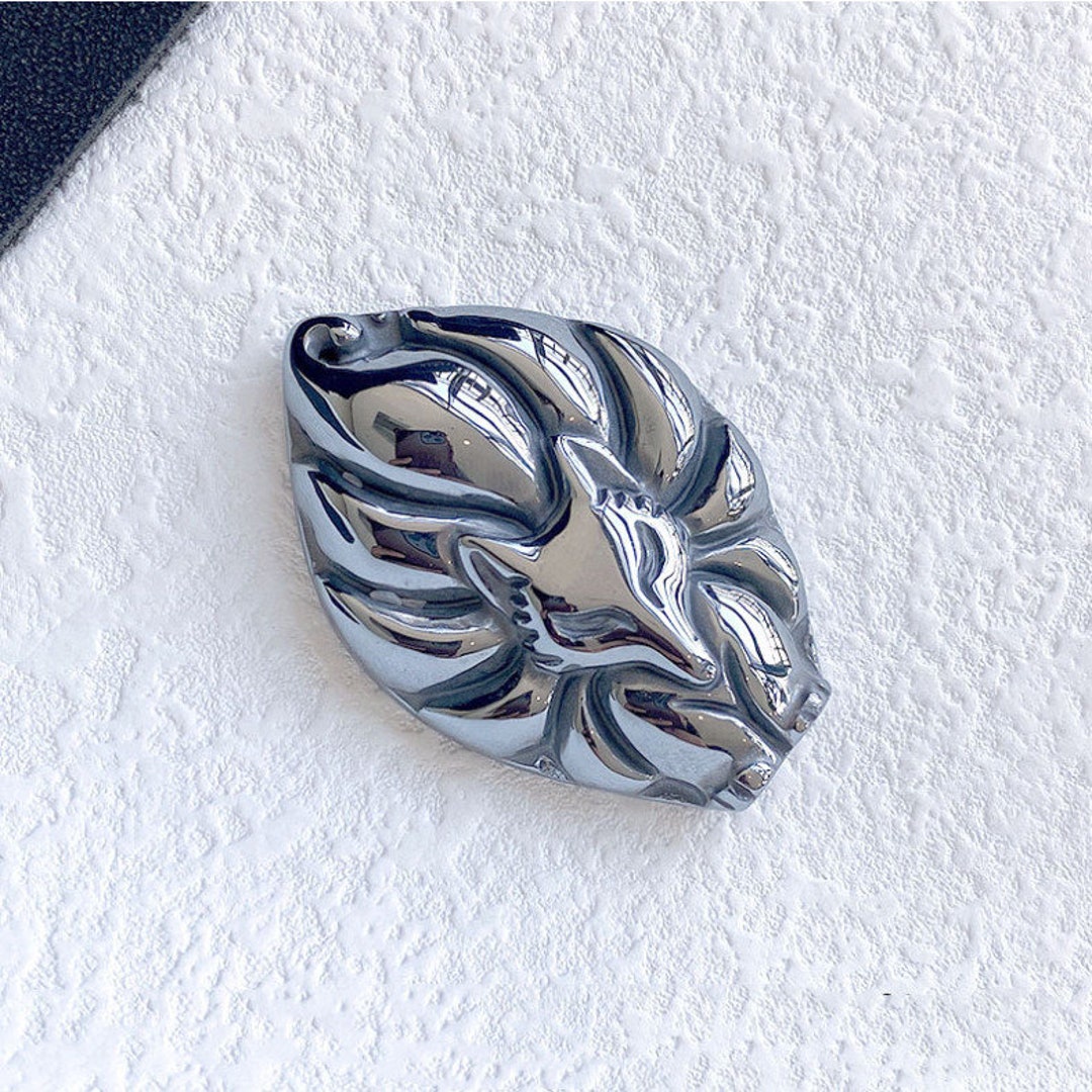 45mm Natural Carved Hematite Fox With Nine Tails Pendant Bead - Etsy