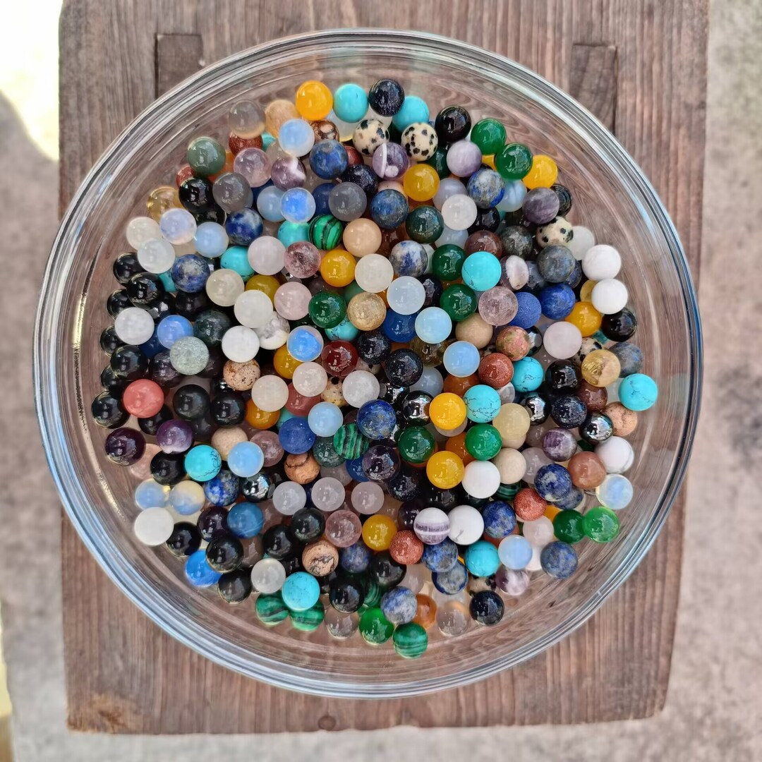 100pcs/bag 8mm Mixed Undrilled Sphere, Round Gemstone Sphere, Wholesale ...