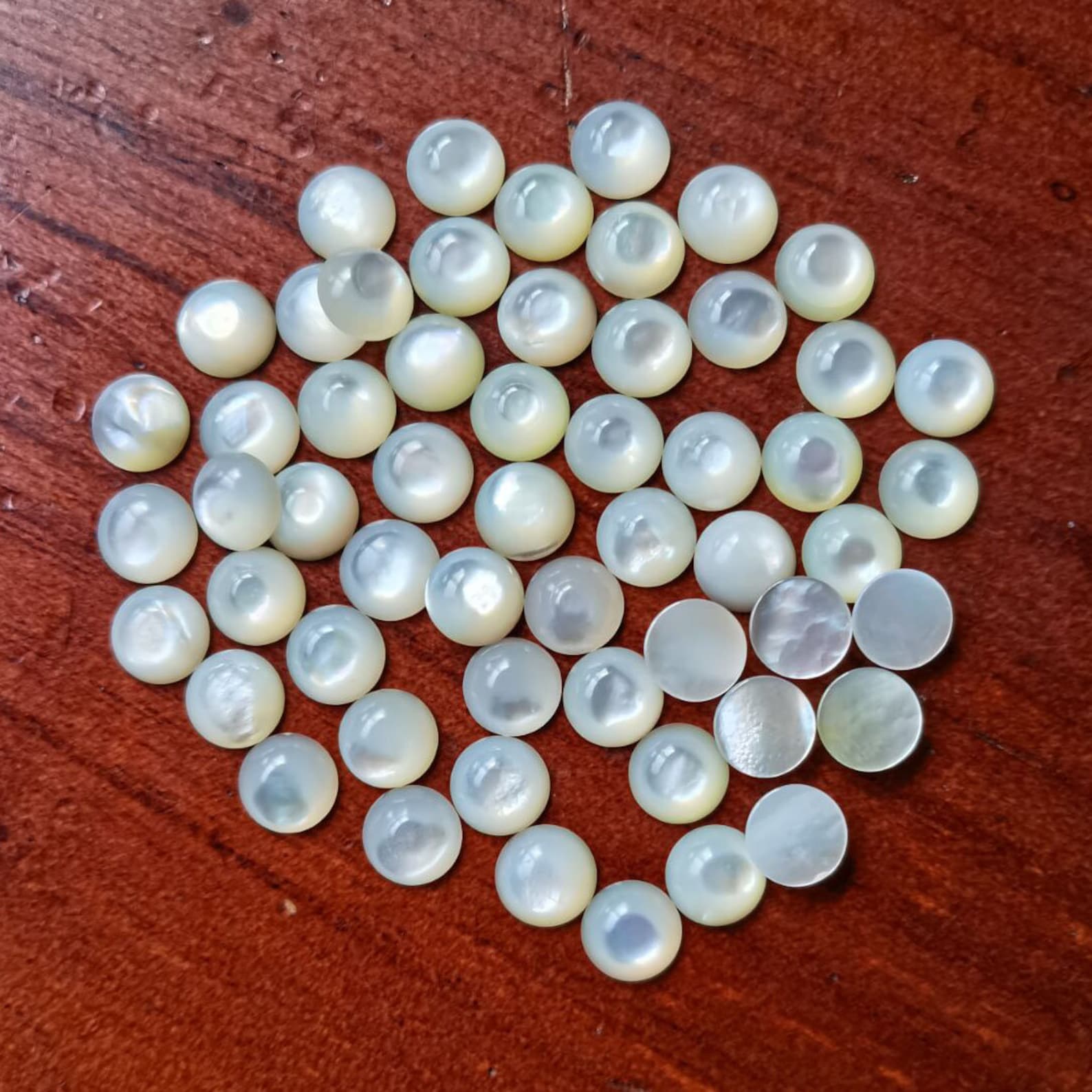 Wholesale Natural 6mm Mother of Pearl Mop Shell Round Flatback - Etsy
