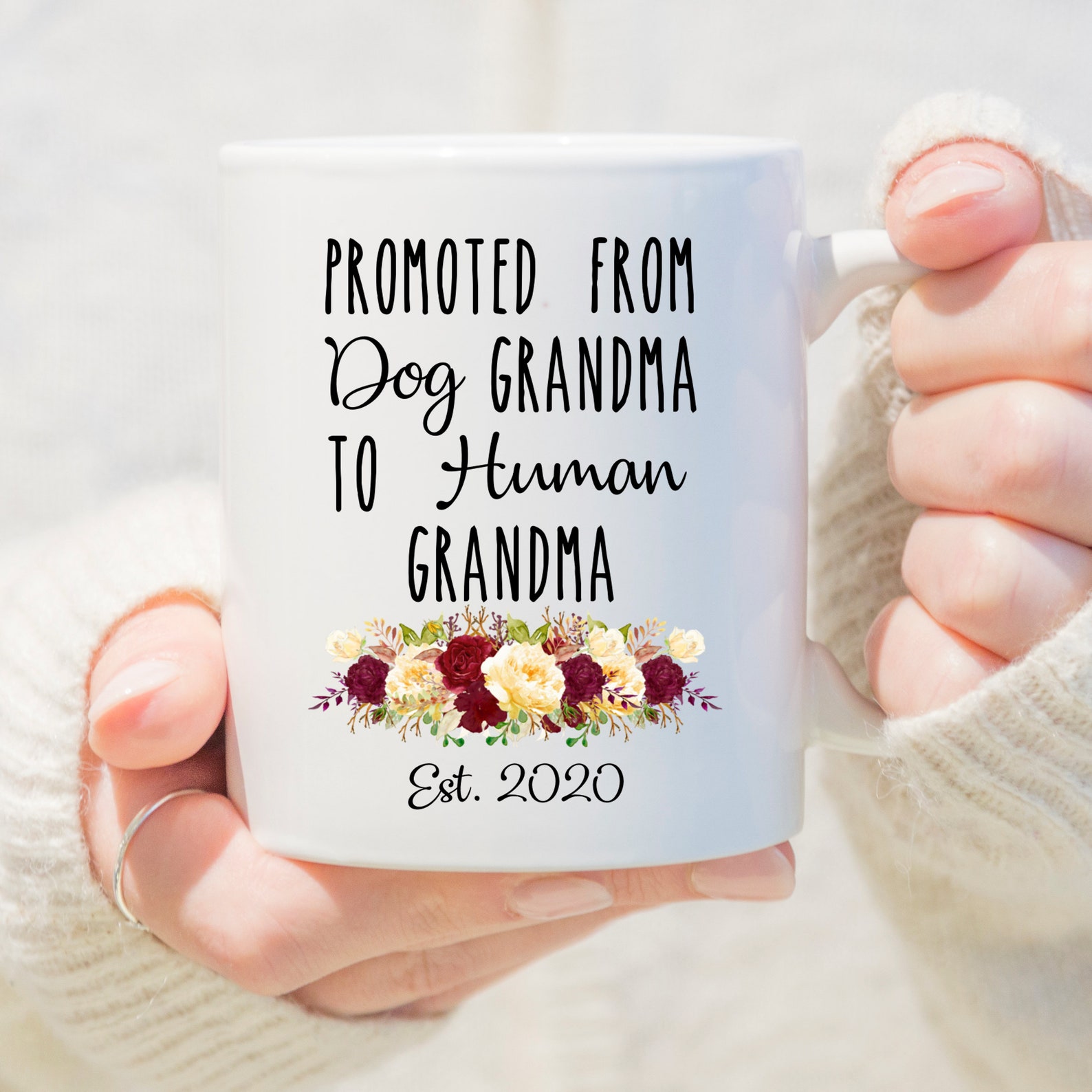 Promoted From Dog Grandma to Human Grandma Muggrandma - Etsy