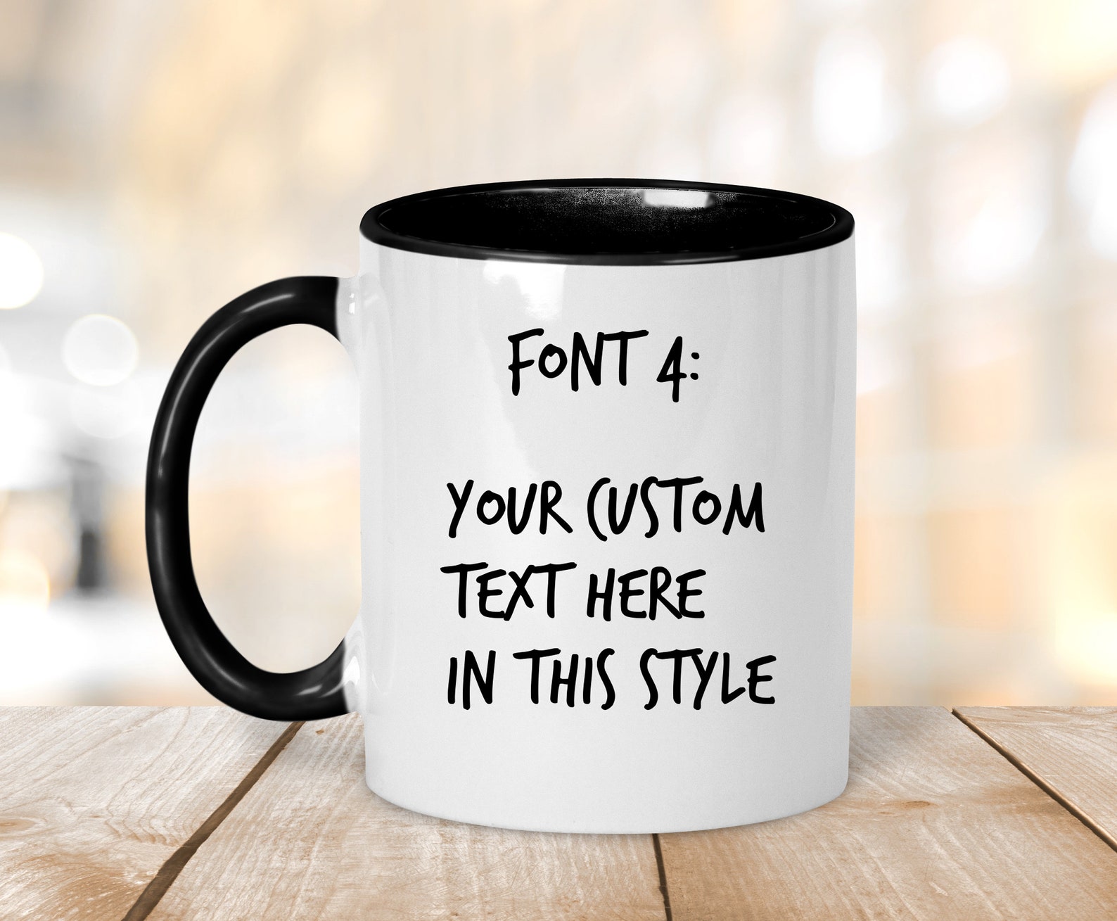 Your Custom Text Here Mug, Personalized Text Mug, Custom Message Coffee ...
