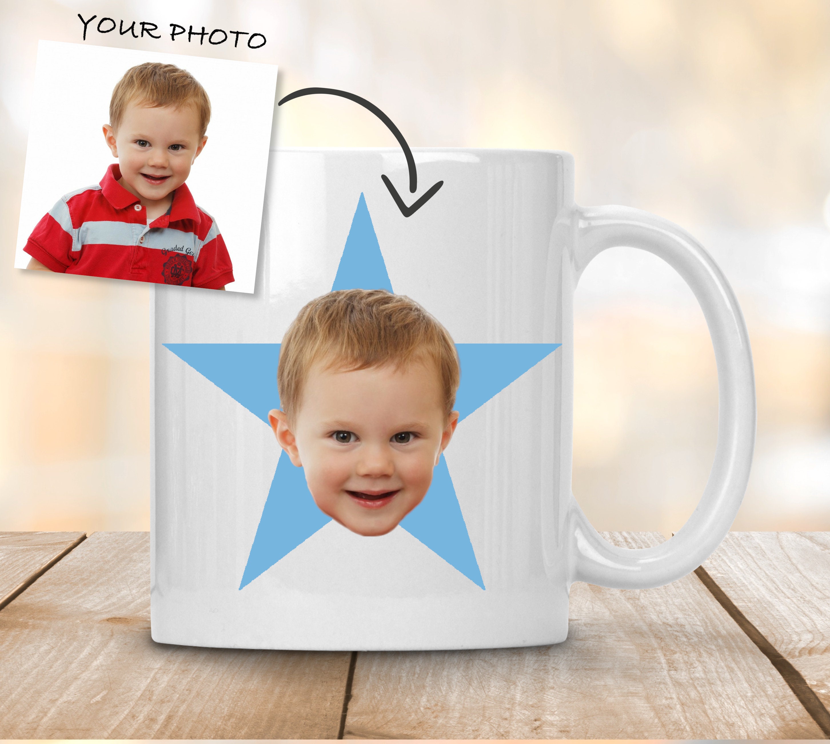 Custom Baby Face Mugthe Office Mugface Star Muggift for - Etsy