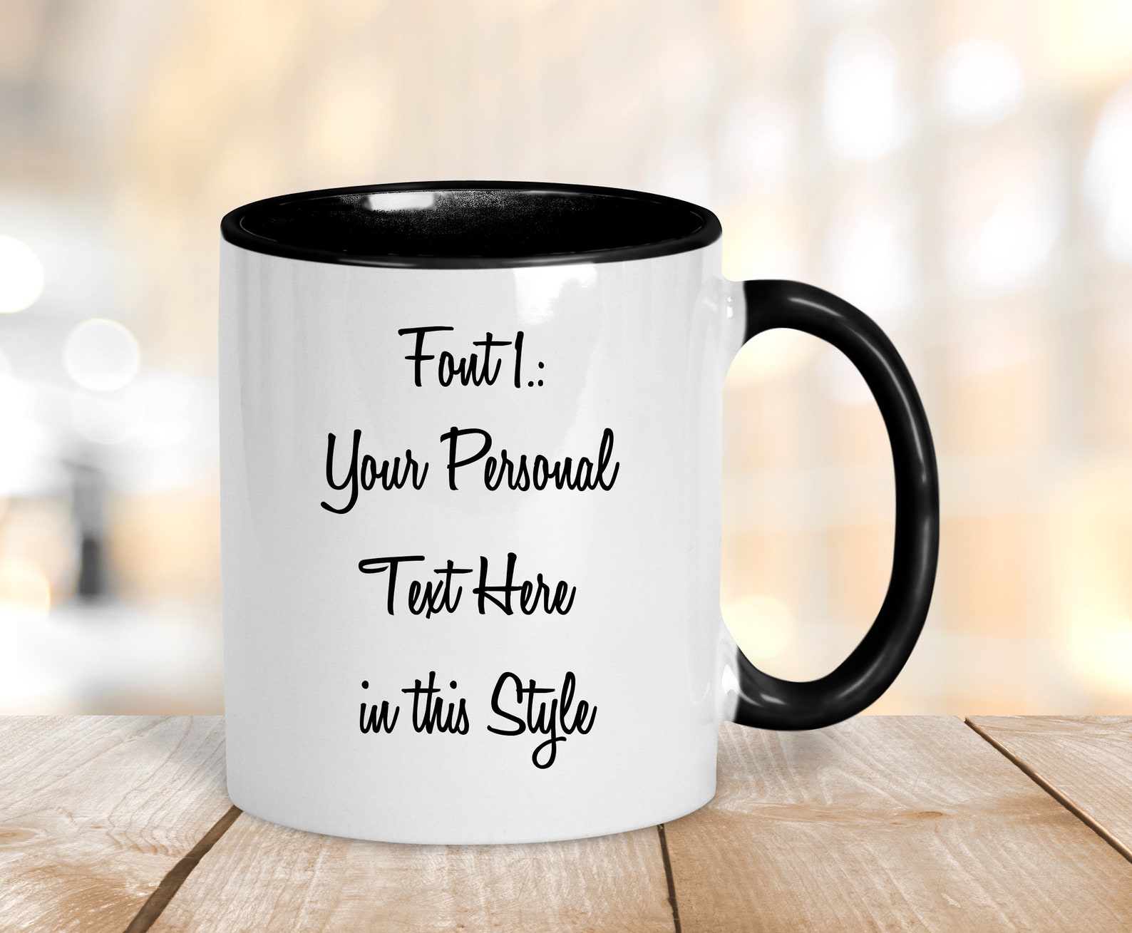 Your Custom Text Here Mug, Personalized Text Mug, Custom Message Coffee ...