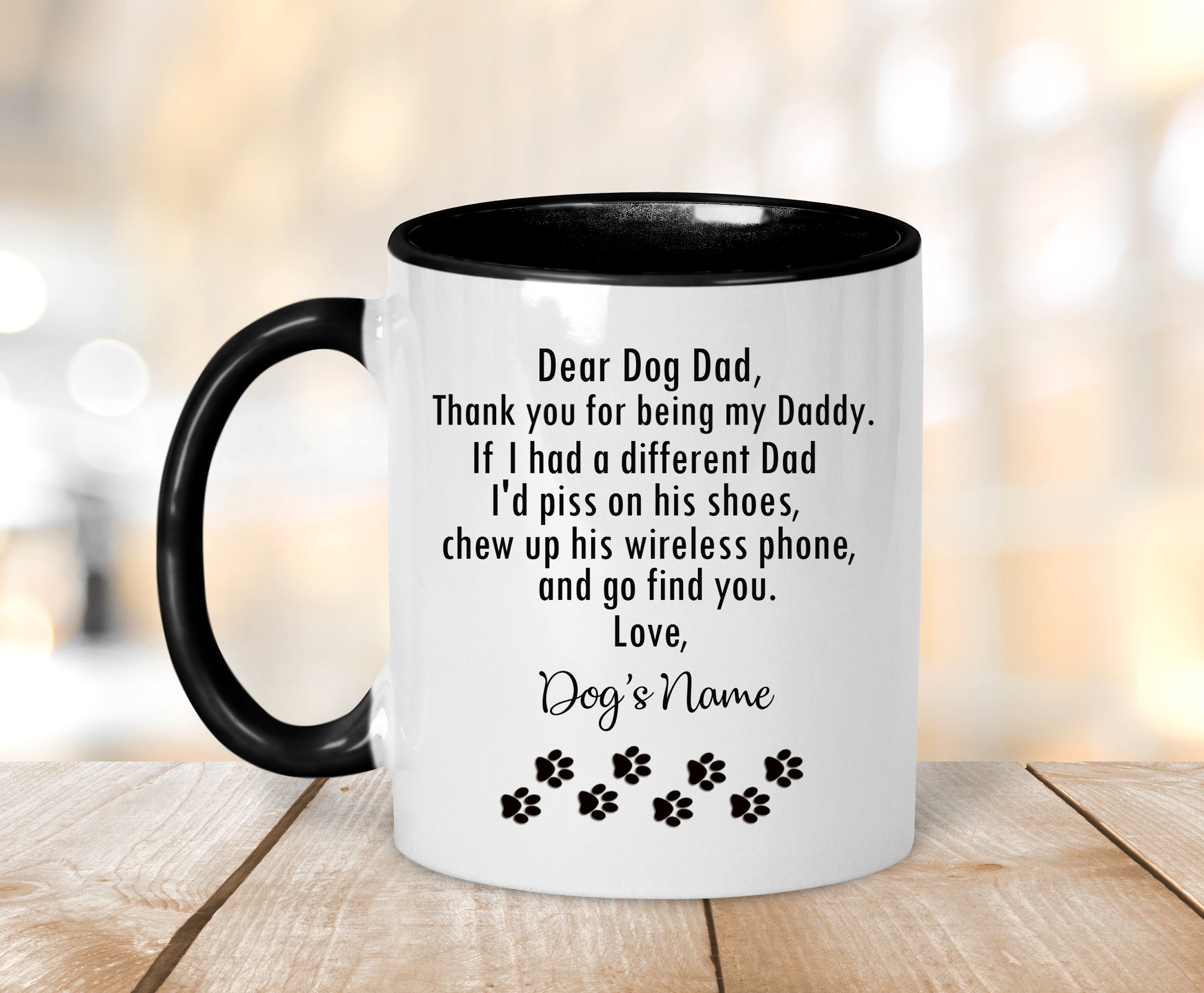 Funny Dog Dad Mugpersonalized Dog Dad Giftcustom Pet | Etsy