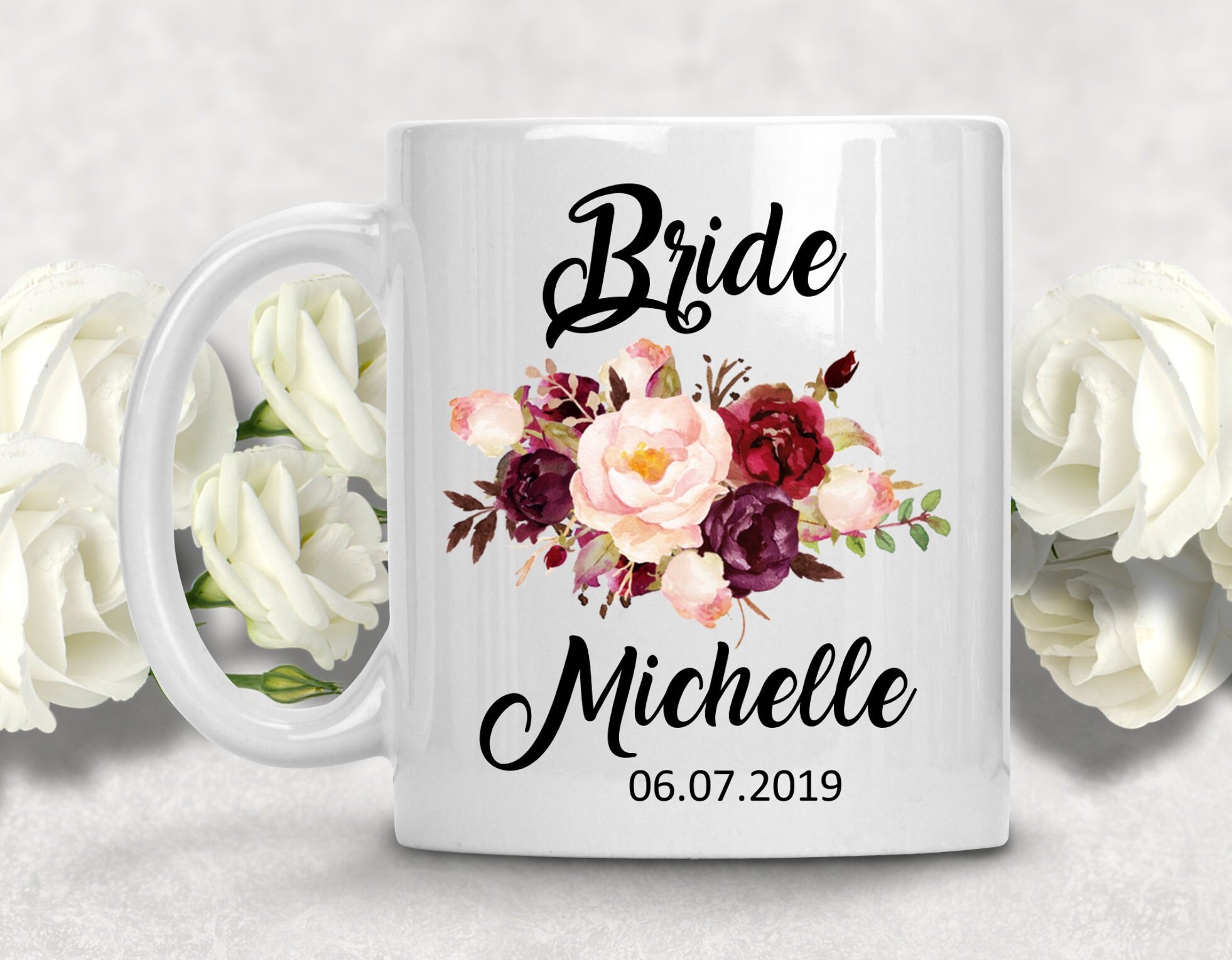 Custom Bride Mug Personalized Wedding Mug Bridal Shower | Etsy