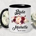 Custom Bride Mug, Personalized Wedding Mug, Bridal Shower Gift, Bride ...