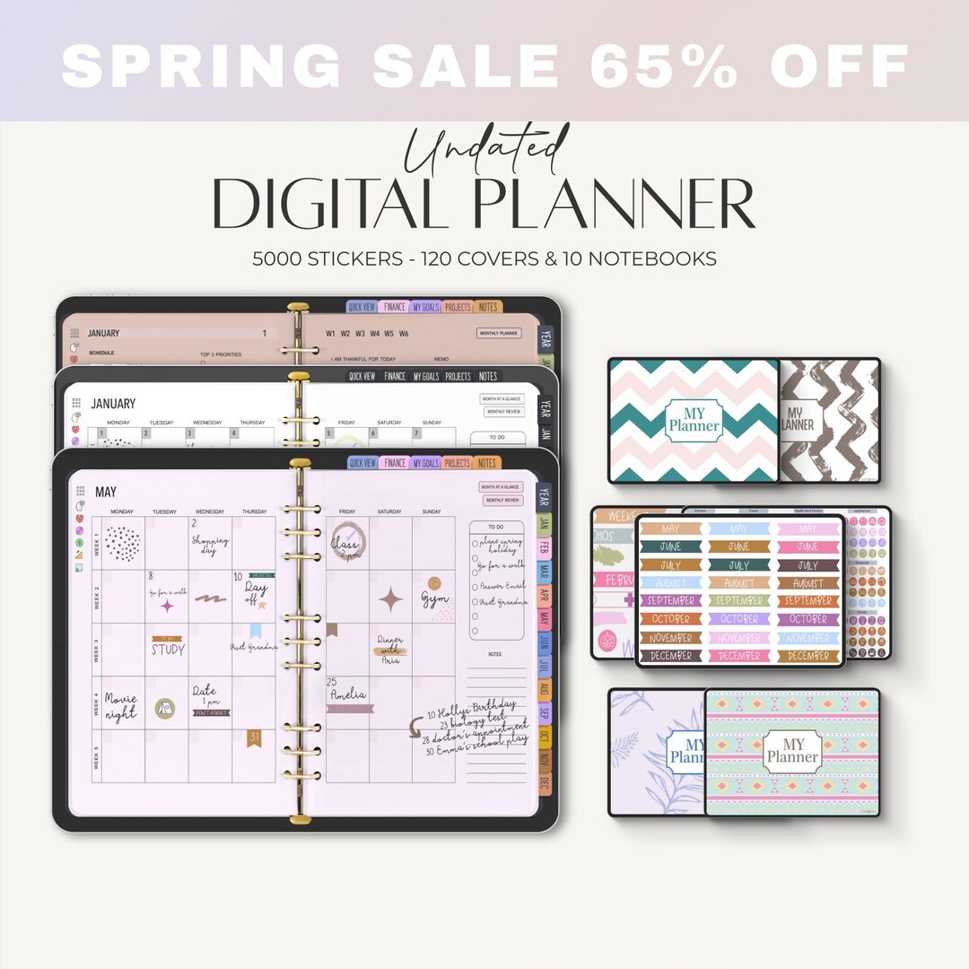 Undated Digital Planner: Goodnotes & Notability Compatible (digital ...