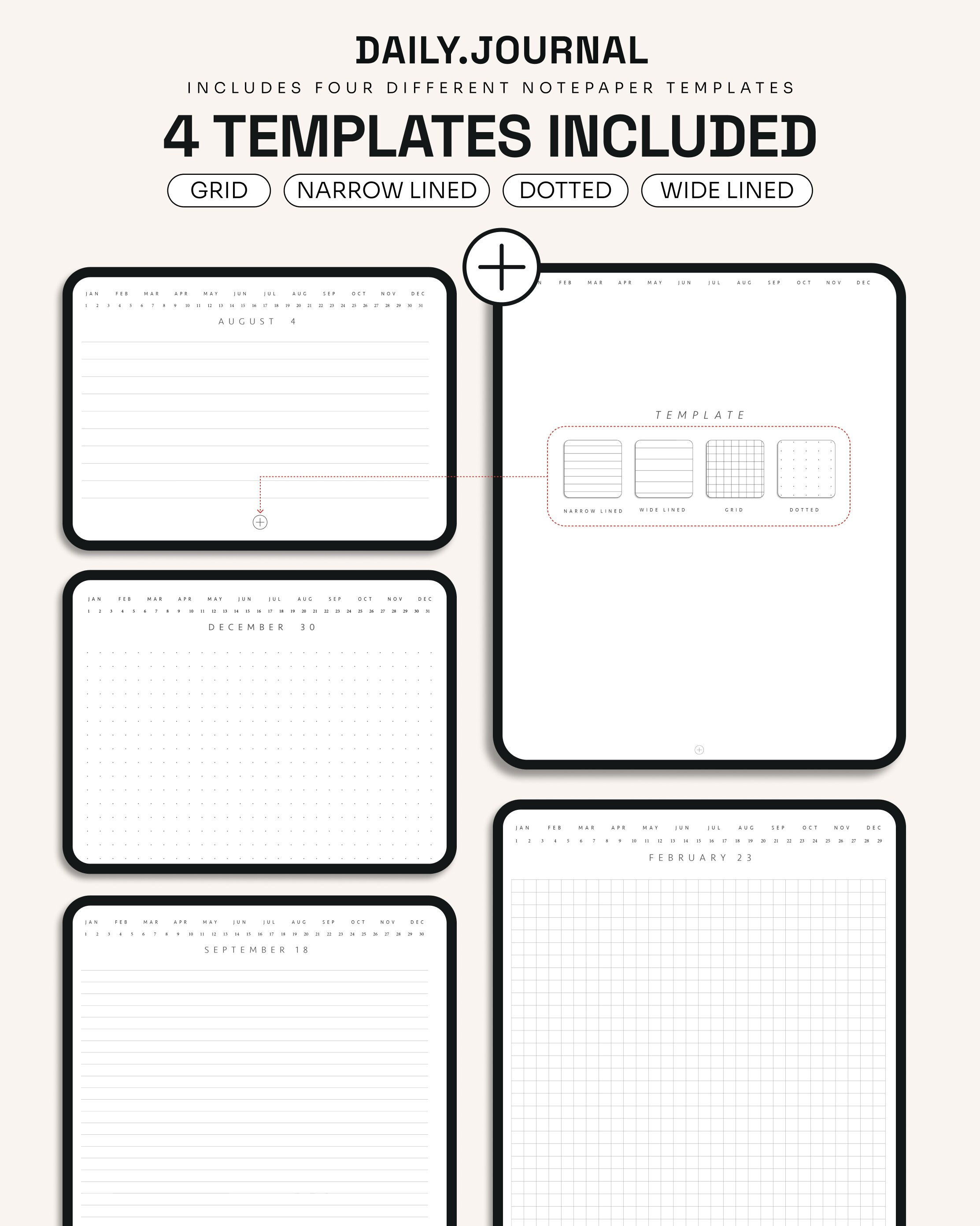 Digital Daily Journal: Hyperlinked iPad Journal for Goodnotes (PDF) - Etsy
