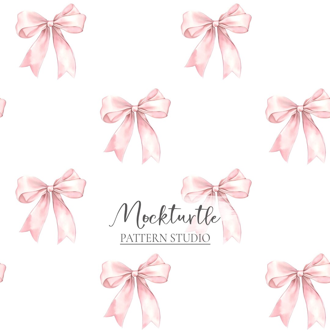Pink Bow Coquette Seamless Pattern | Coquette Bow Pattern | Pink Bow ...