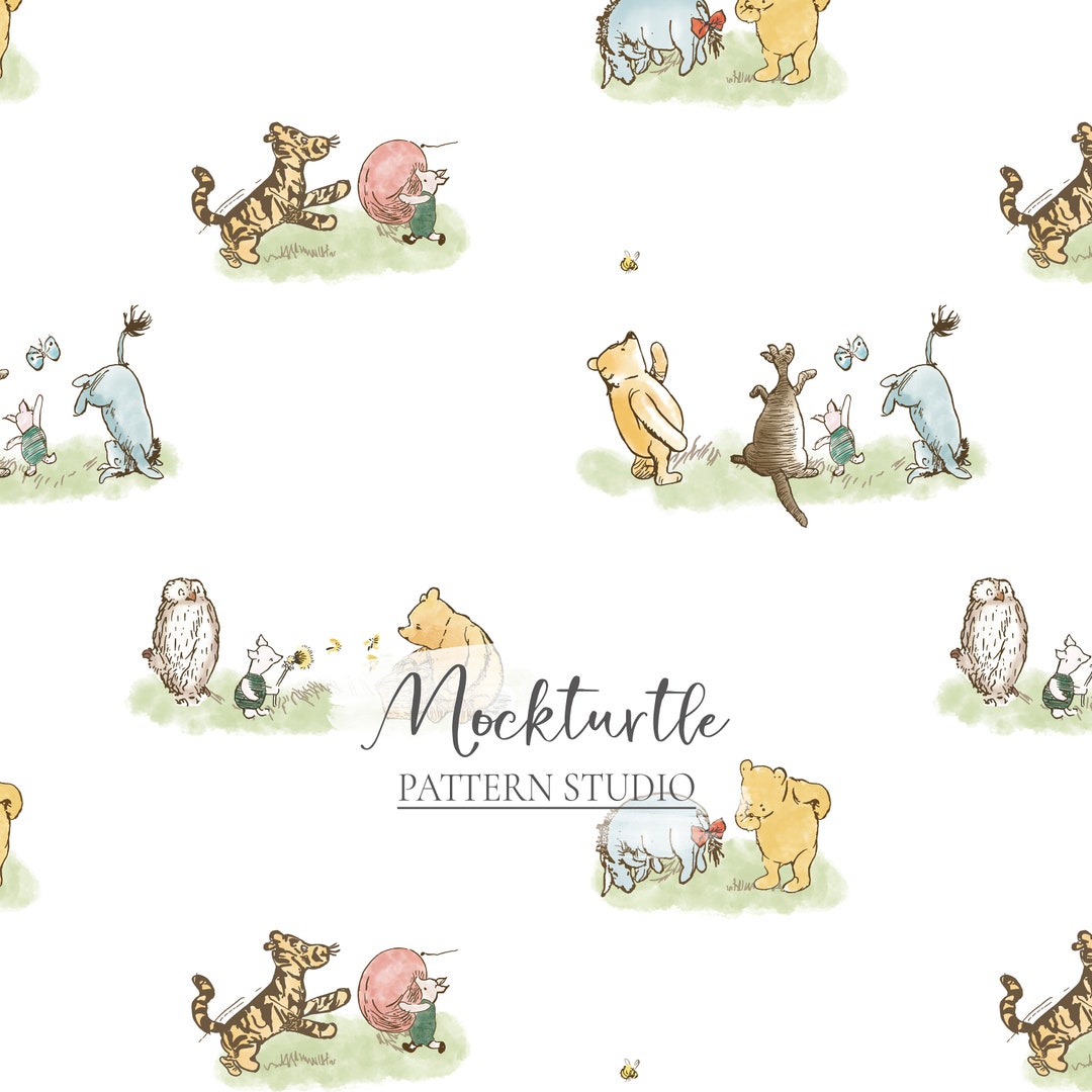 Classic Winnie the Pooh Seamless Pattern | Pooh Tigger Piglet Eeyore ...