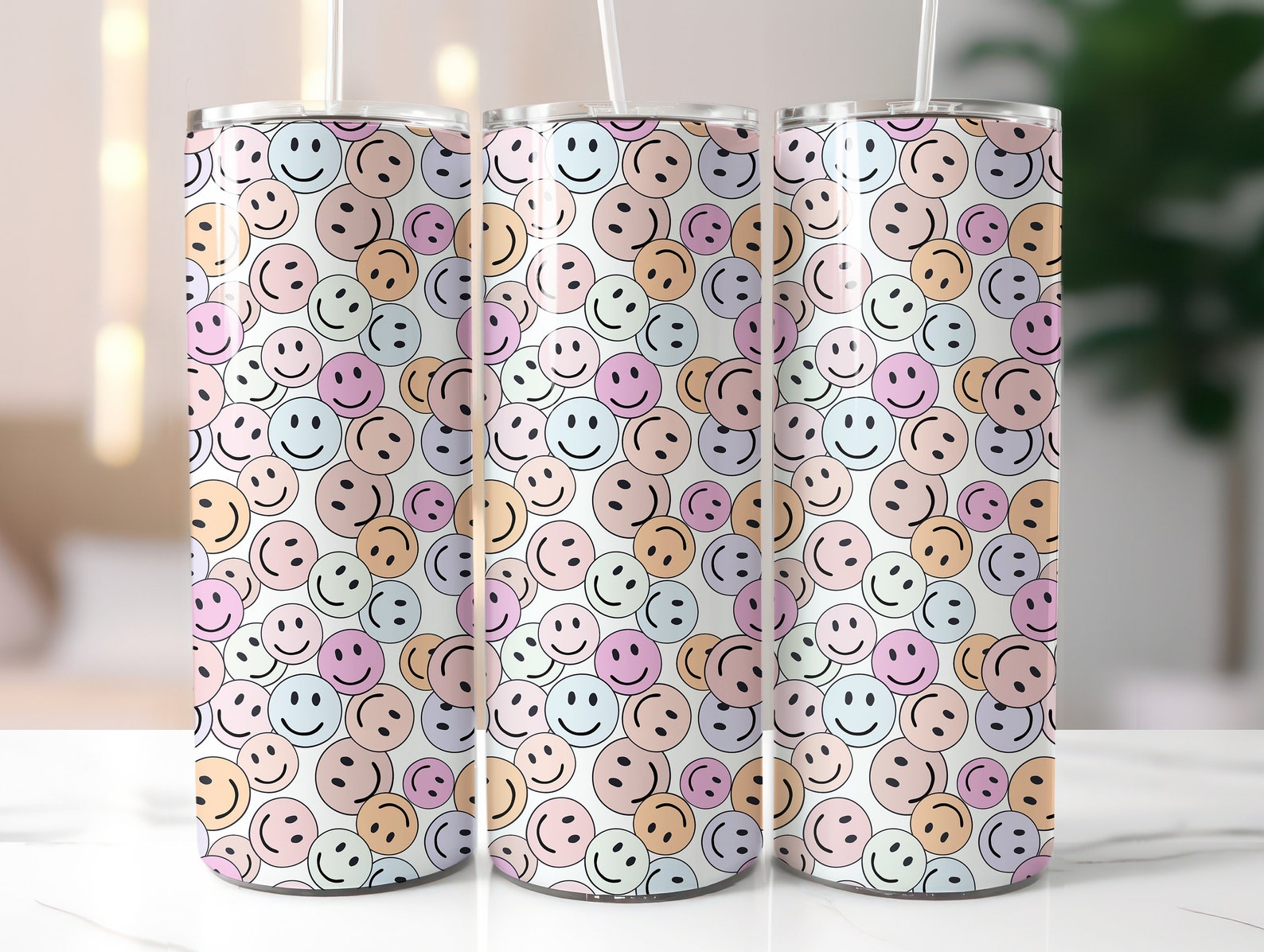 Smiley Faces Seamless Pattern | Happy Face Surface Pattern | Funky ...