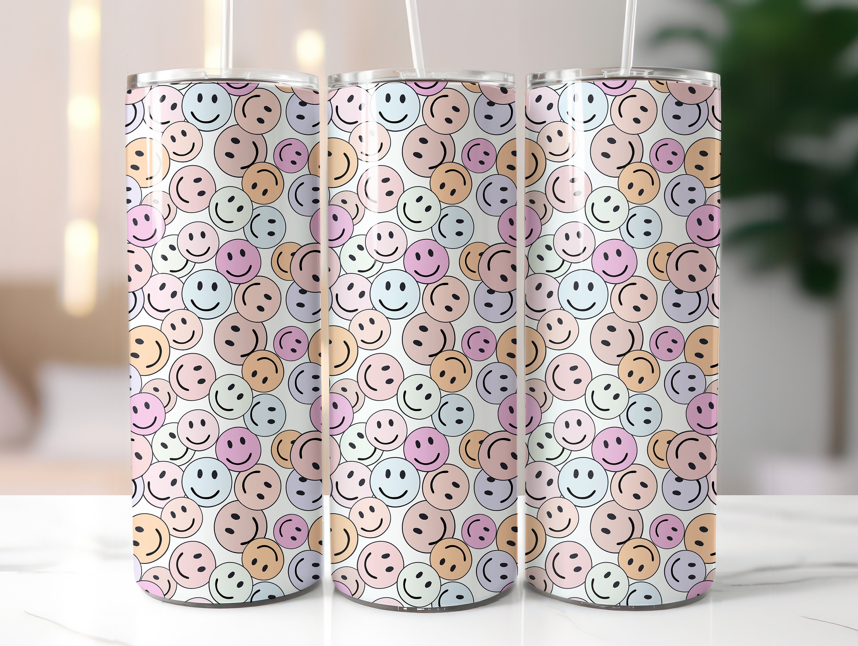 Smiley Faces Seamless Pattern | Happy Face Surface Pattern | Funky ...