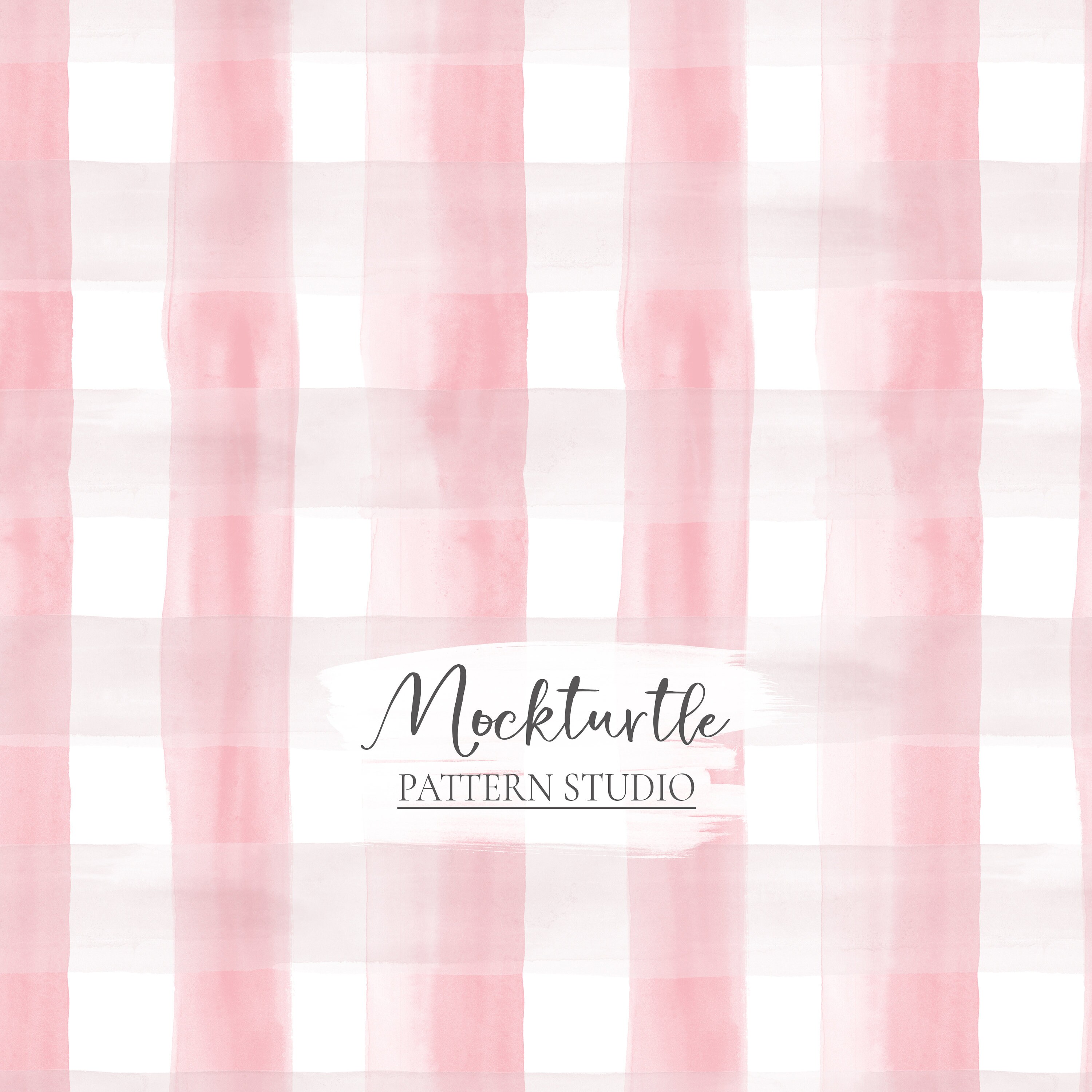 Pink Watercolor Gingham Seamless Pattern | Summer Plaid | Spring Plaid ...