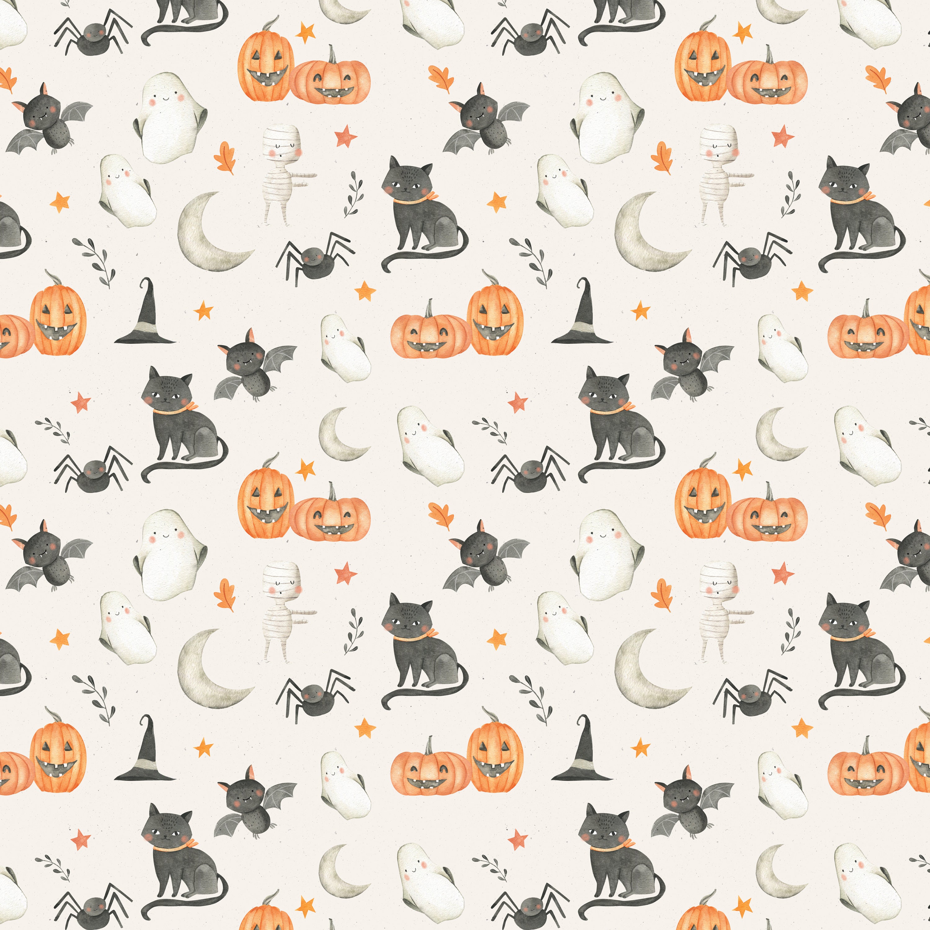 Halloween Seamless Pattern | Cute Halloween | Halloween Surface Pattern ...