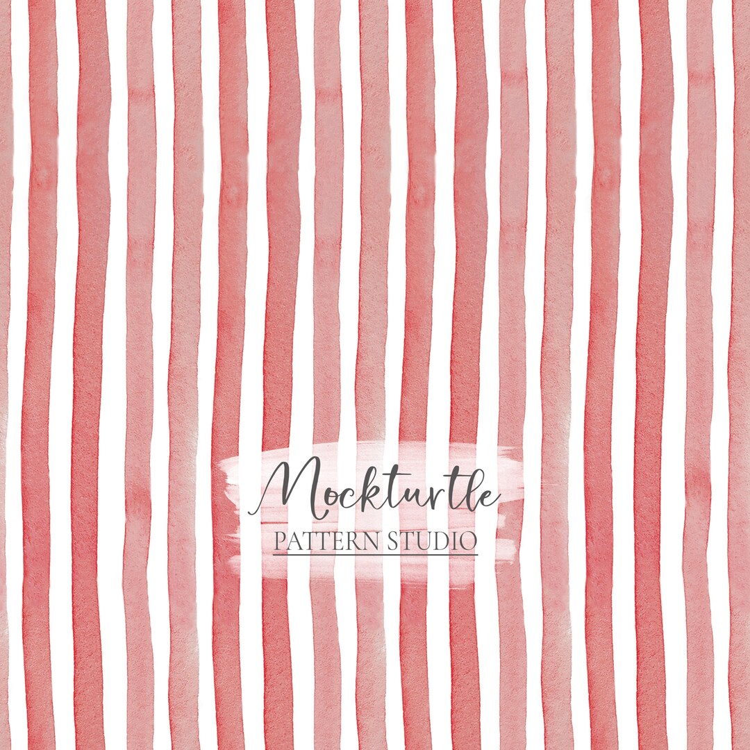 Watercolour Red Wide Stripe Pattern | Wide Stripes Pattern | Striped ...