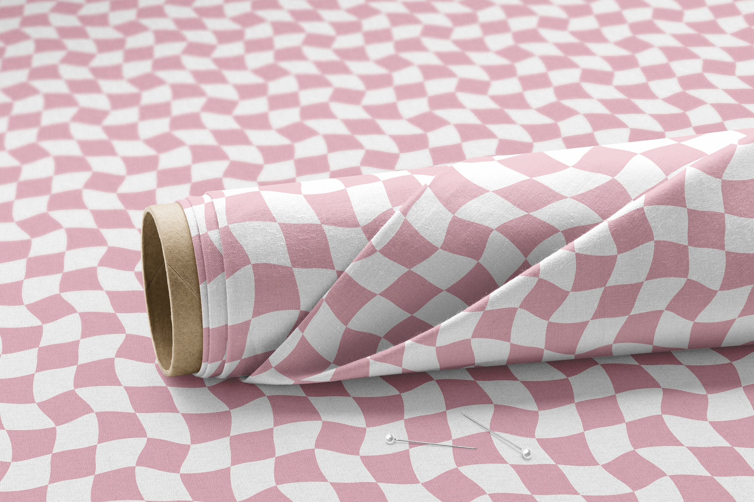 Wavy Check Pattern | Pink Checkerboard | Retro Wavy Check | Checkered ...