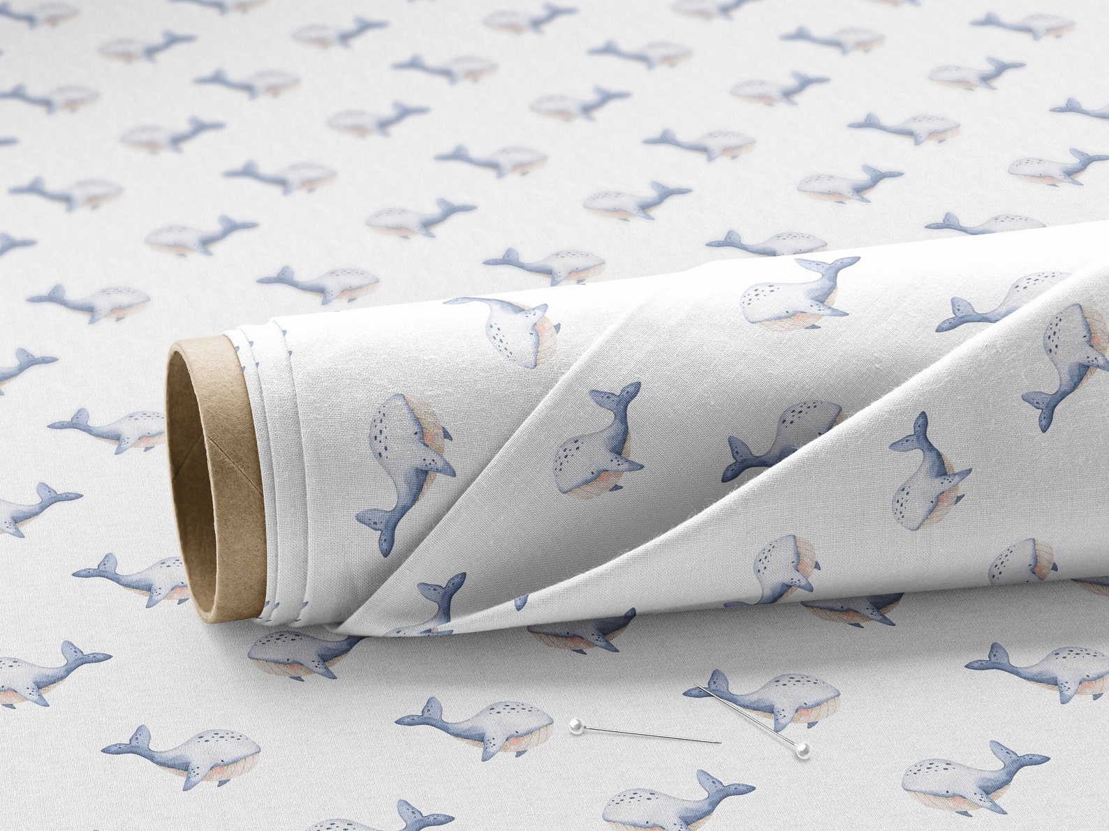 Whale Seamless Pattern | Under the Sea Pattern | Ocean Surface Pattern ...