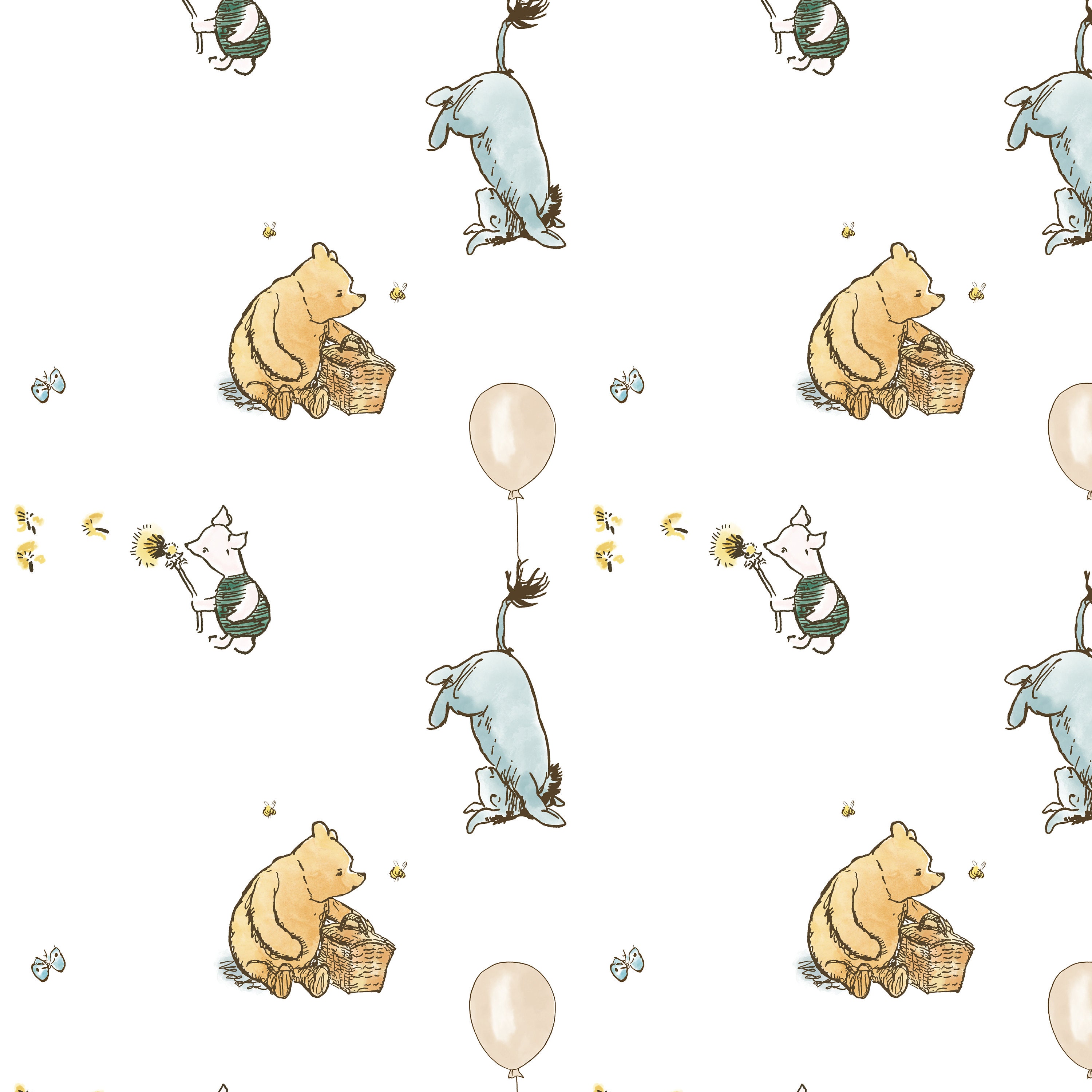 Classic Winnie the Pooh Seamless Pattern | Winnie the Pooh Piglet ...