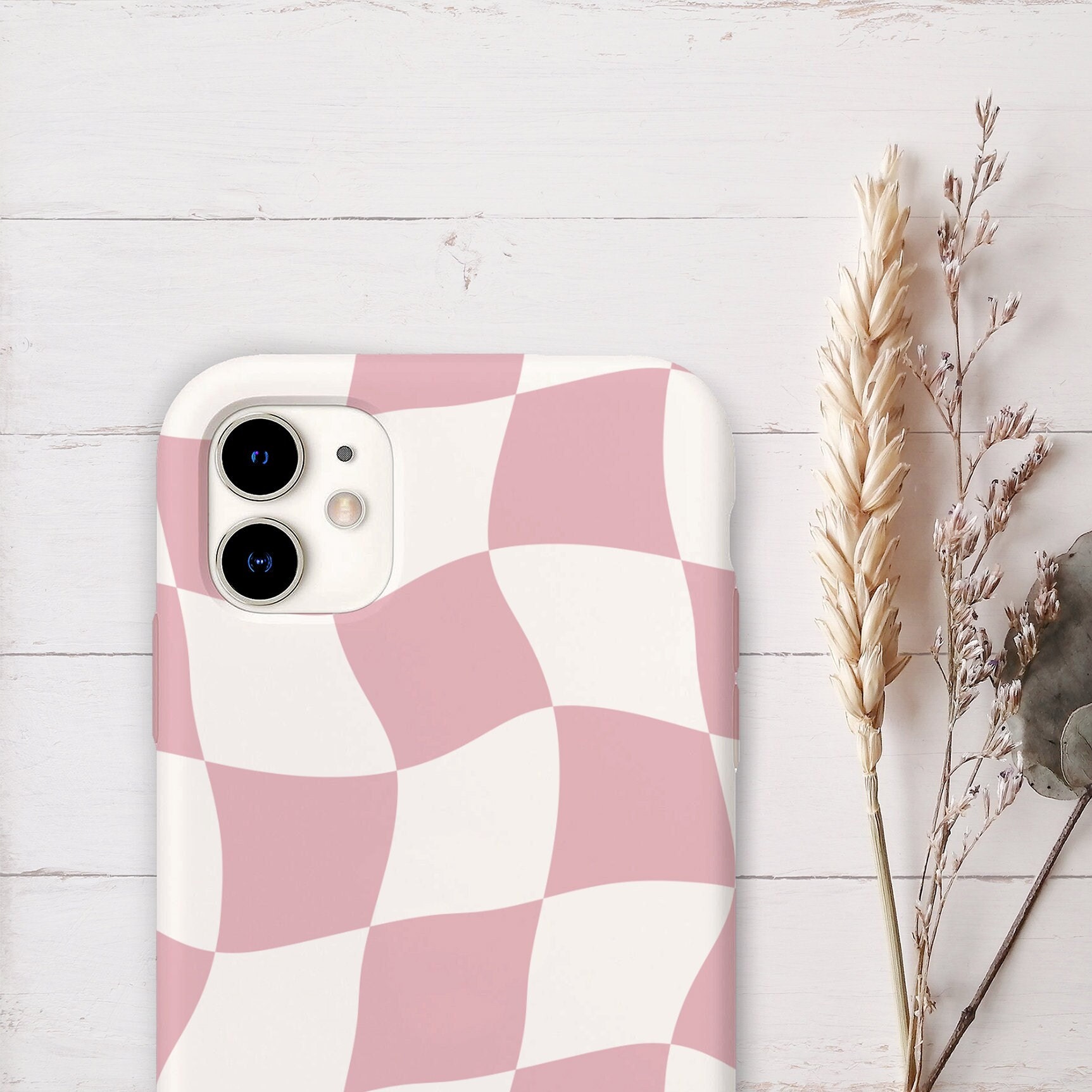 Wavy Check Pattern | Pink Checkerboard | Retro Wavy Check | Checkered ...