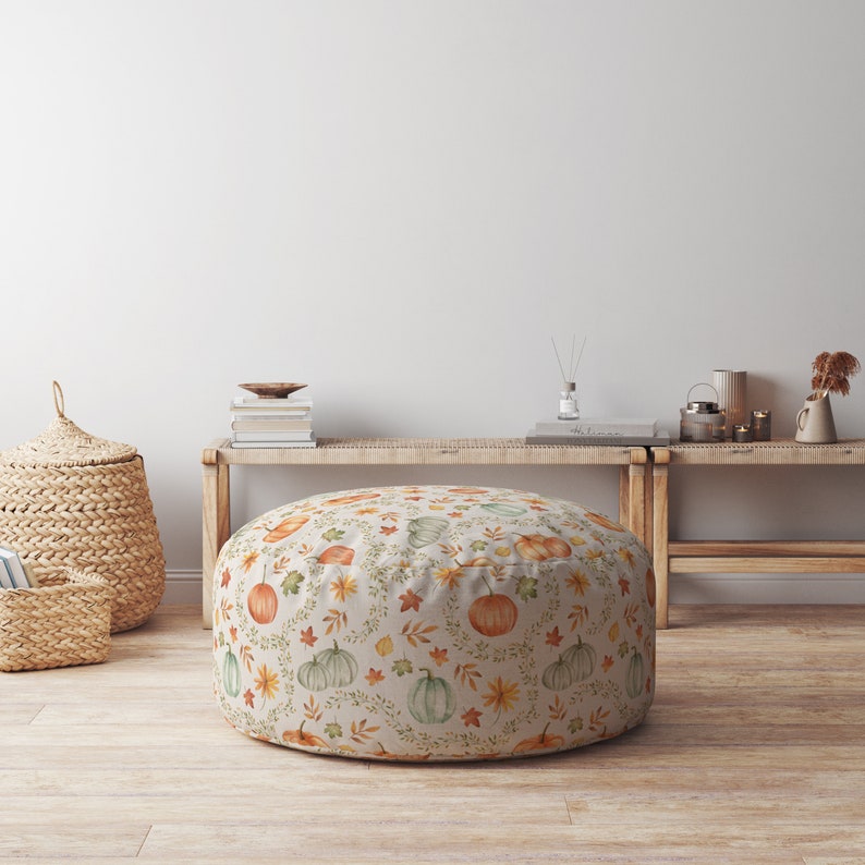 Boho Pumpkin Seamless Pattern Watercolour Floral Autumn Pumpkins Floral ...