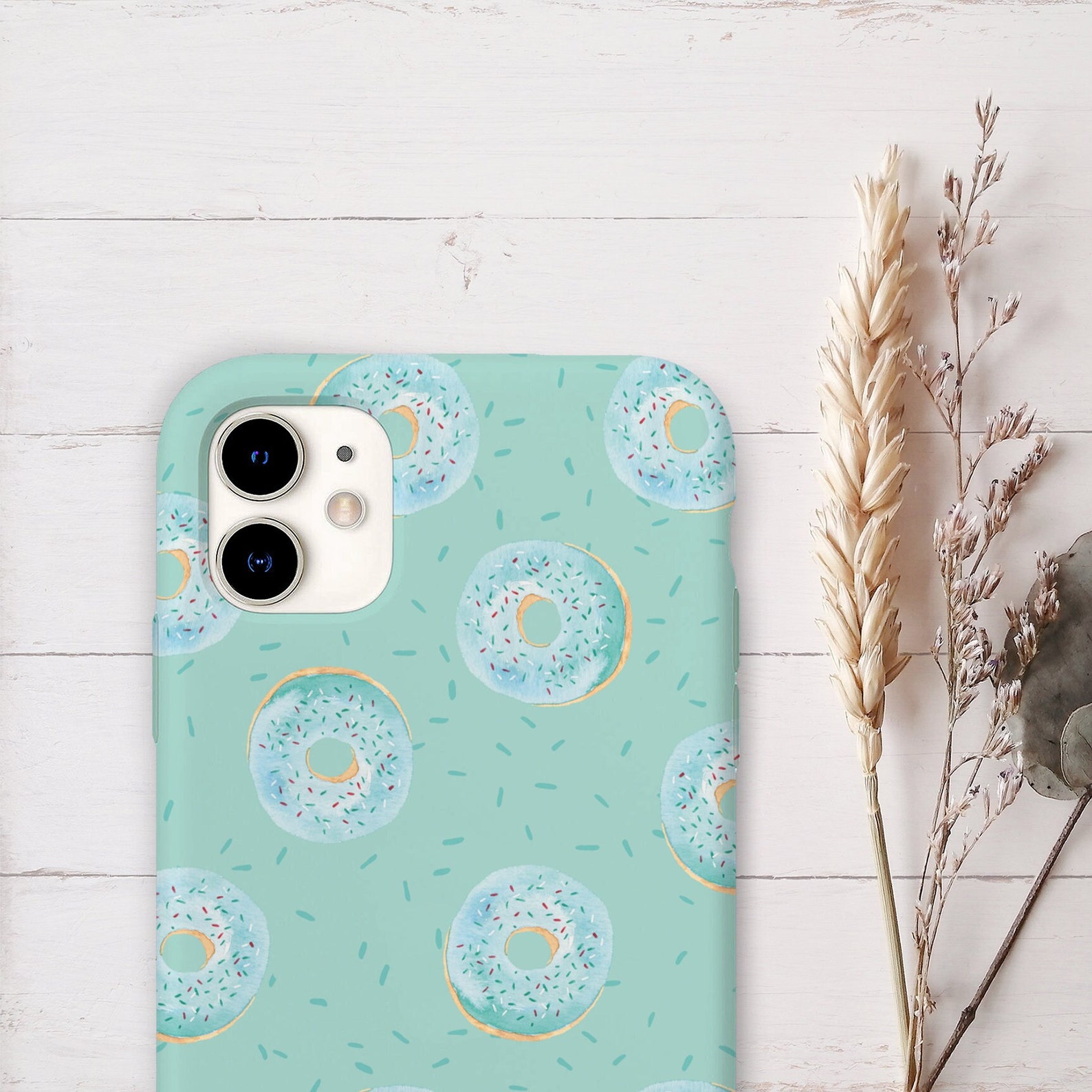 Blue Donut Seamless Pattern | Blue Doughnut Pattern | Dessert Surface ...