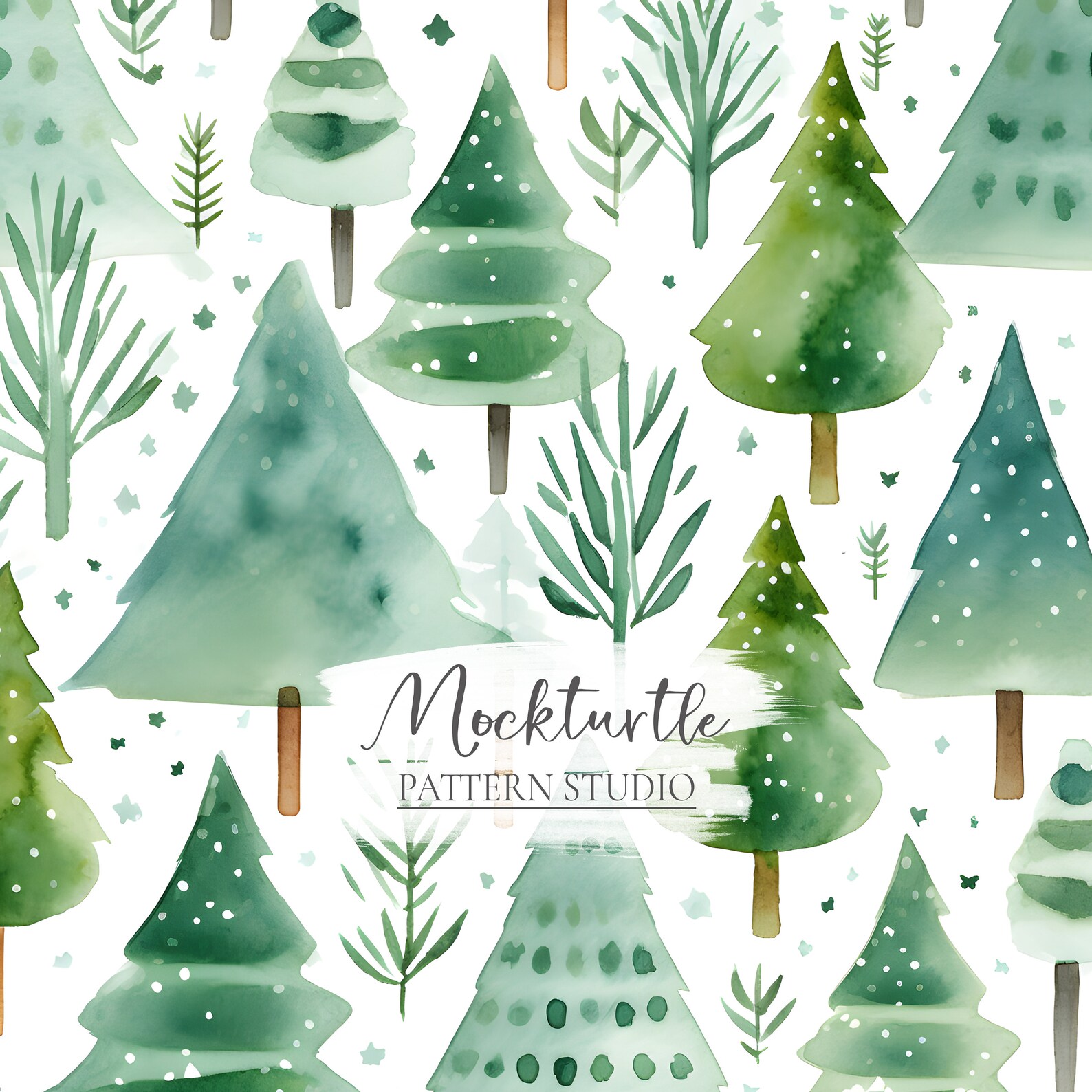 Christmas Tree Seamless Pattern Christmas Seamless Pattern Christmas ...