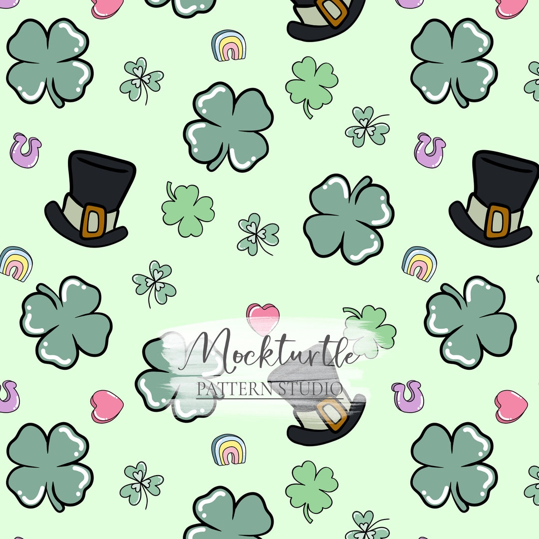 St Patrick's Day Seamless Pattern | Irish Shamrock | Lucky Charms ...