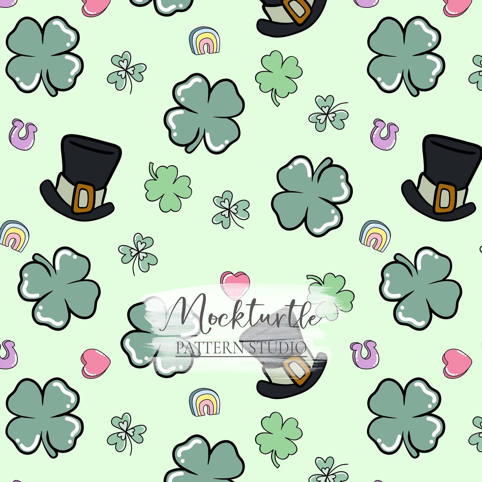 St Patrick's Day Seamless Pattern | Irish Shamrock | Lucky Charms ...