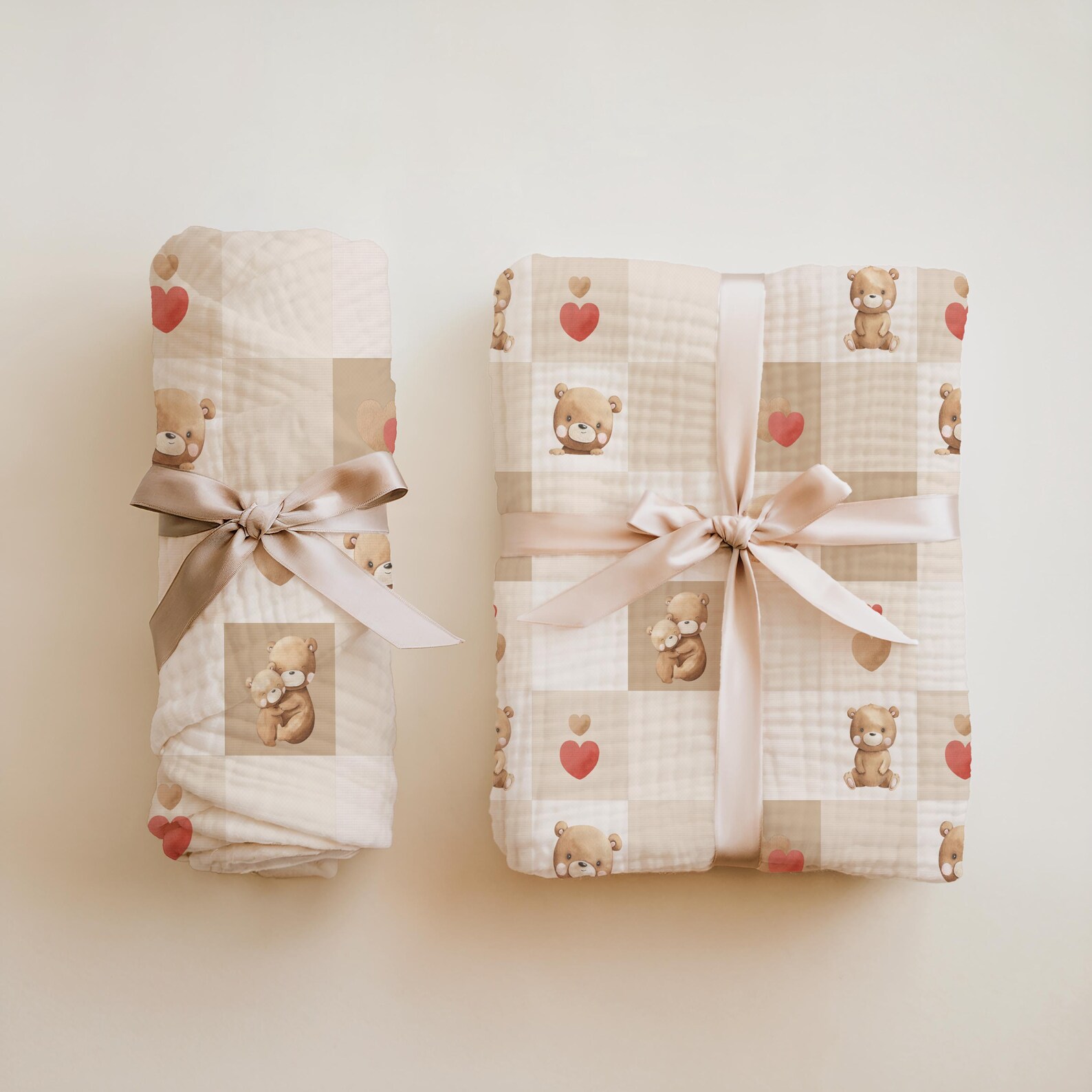 Teddy Bear Seamless Pattern | Teddy Bear Checks | Teddy Bear Heart ...