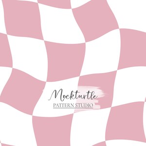 Wavy Check Pattern | Pink Checkerboard | Retro Wavy Check | Checkered ...
