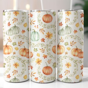 Boho Pumpkin Seamless Pattern | Watercolour Floral Autumn Pumpkins ...