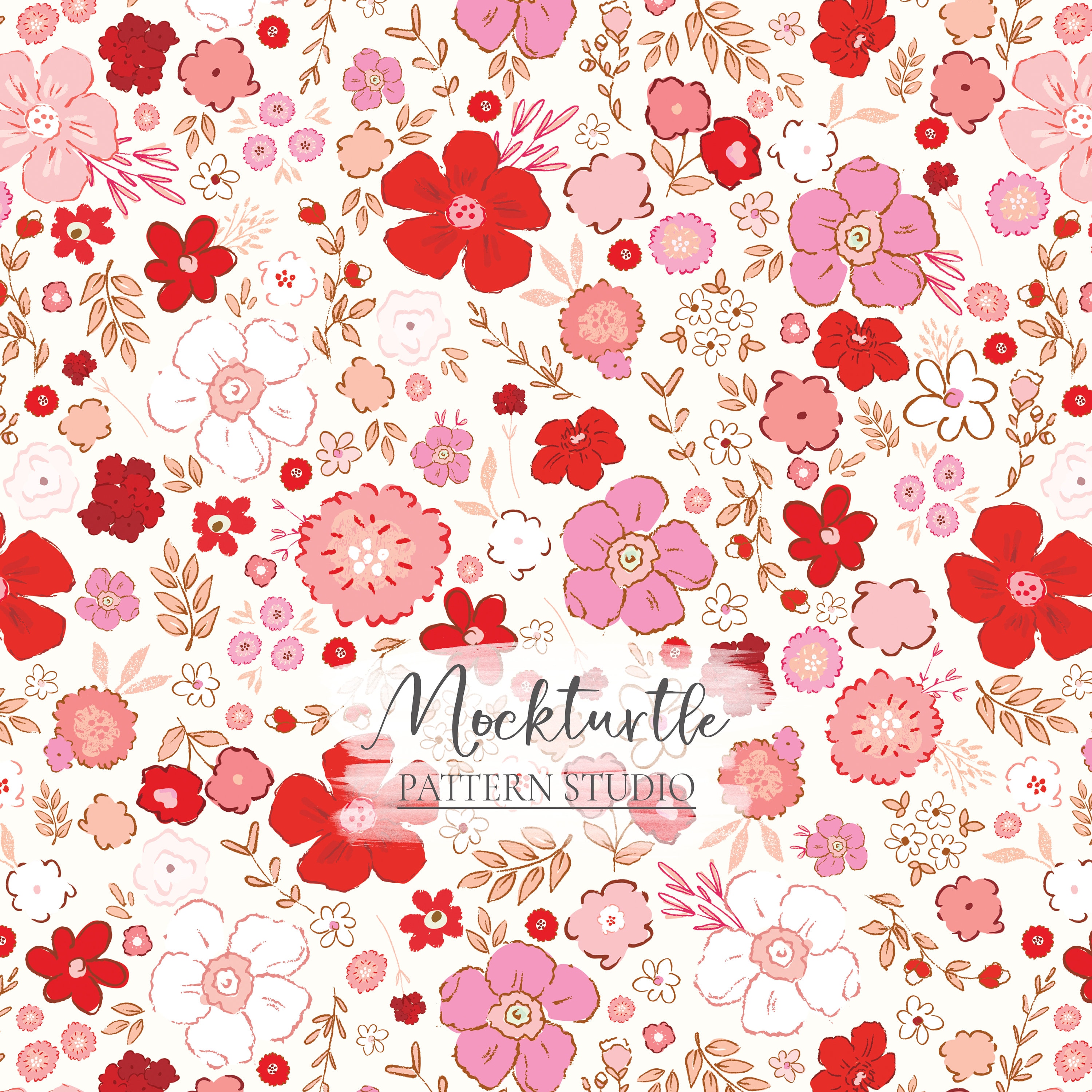 Ditsy Flower Seamless Pattern Valentines Floral Pattern Floral Surface ...