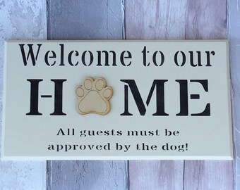 Dog Welcome Sign | Etsy