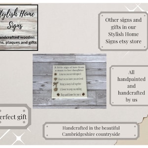 Wooden Daughter Sign, From a Mum to Daughter,daughter Gift,love From ...
