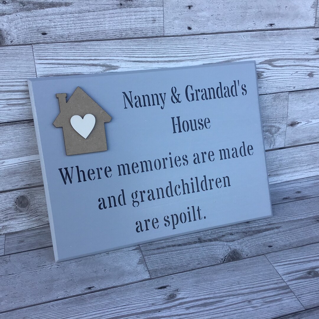 Grandparents Wooden Sign,grandparents Present,gift From Grandchildren ...