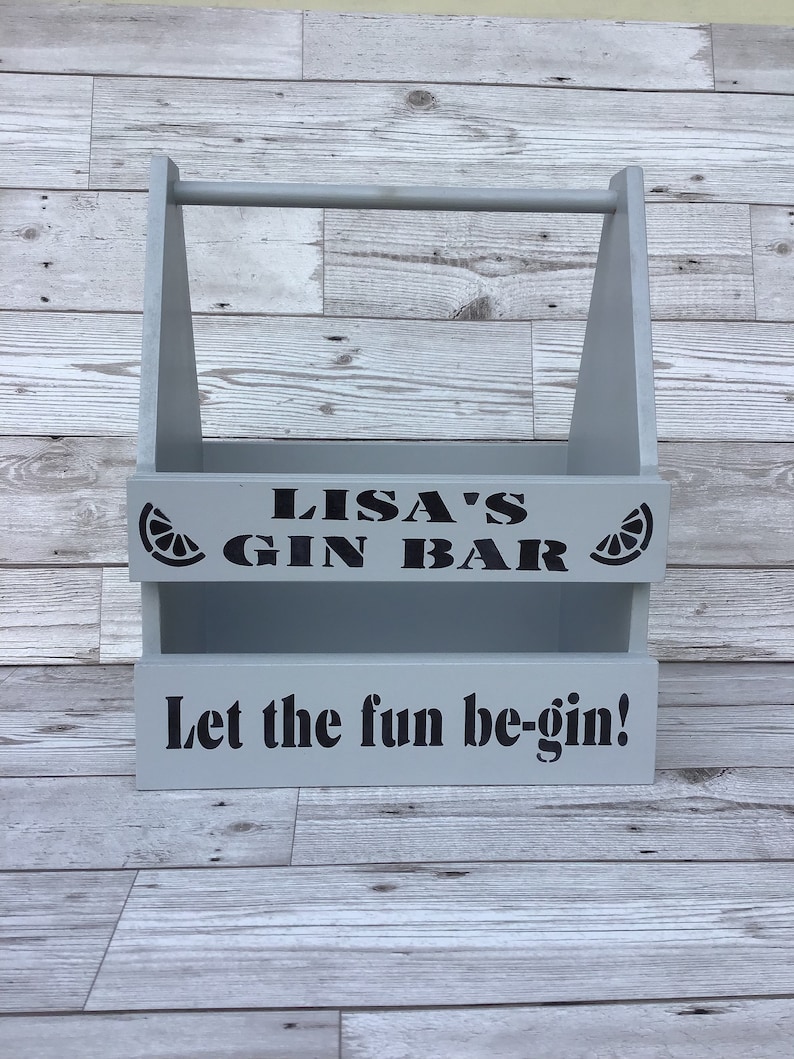Wooden Gin and Tonic Bar,gin Crate,personalised Gift,gin and Tonic ...