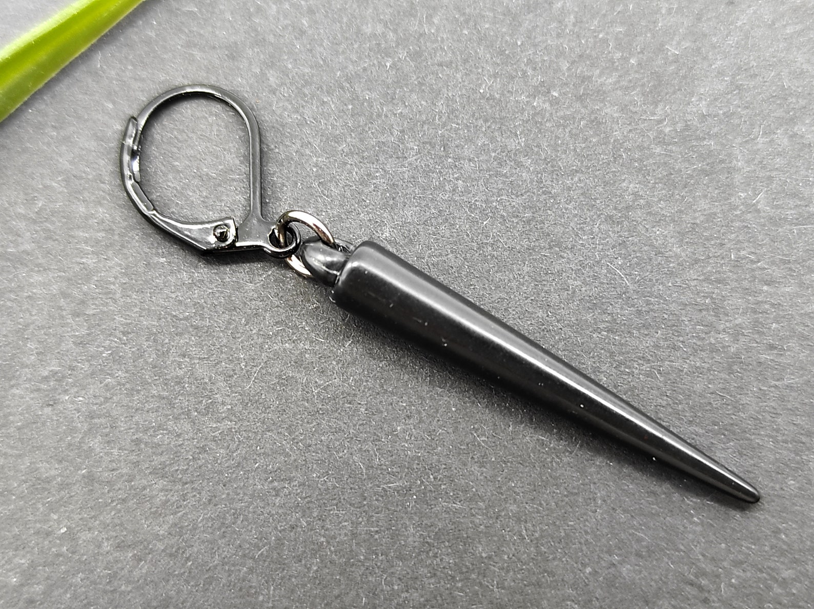 Black Spike Earring Spike Dangle Black Matte Spike Punk - Etsy