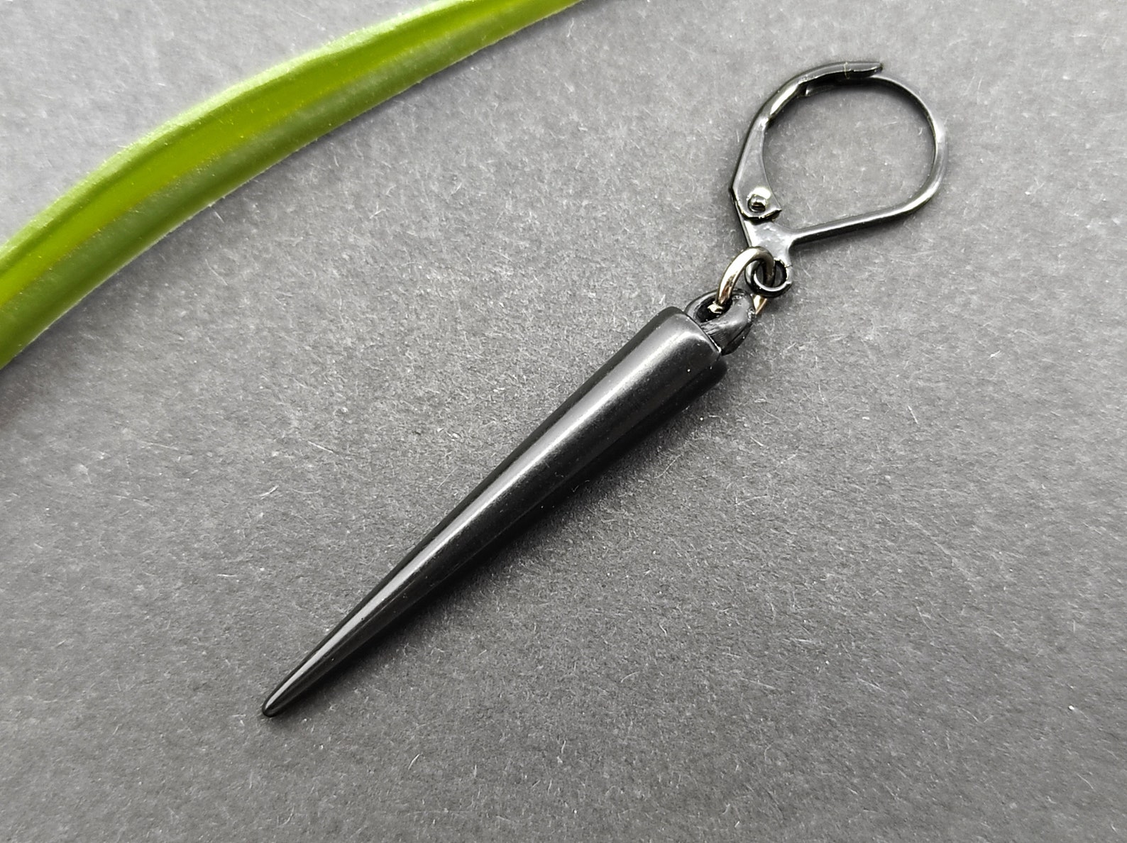 Black Spike Earring Spike Dangle Black Matte Spike Punk - Etsy