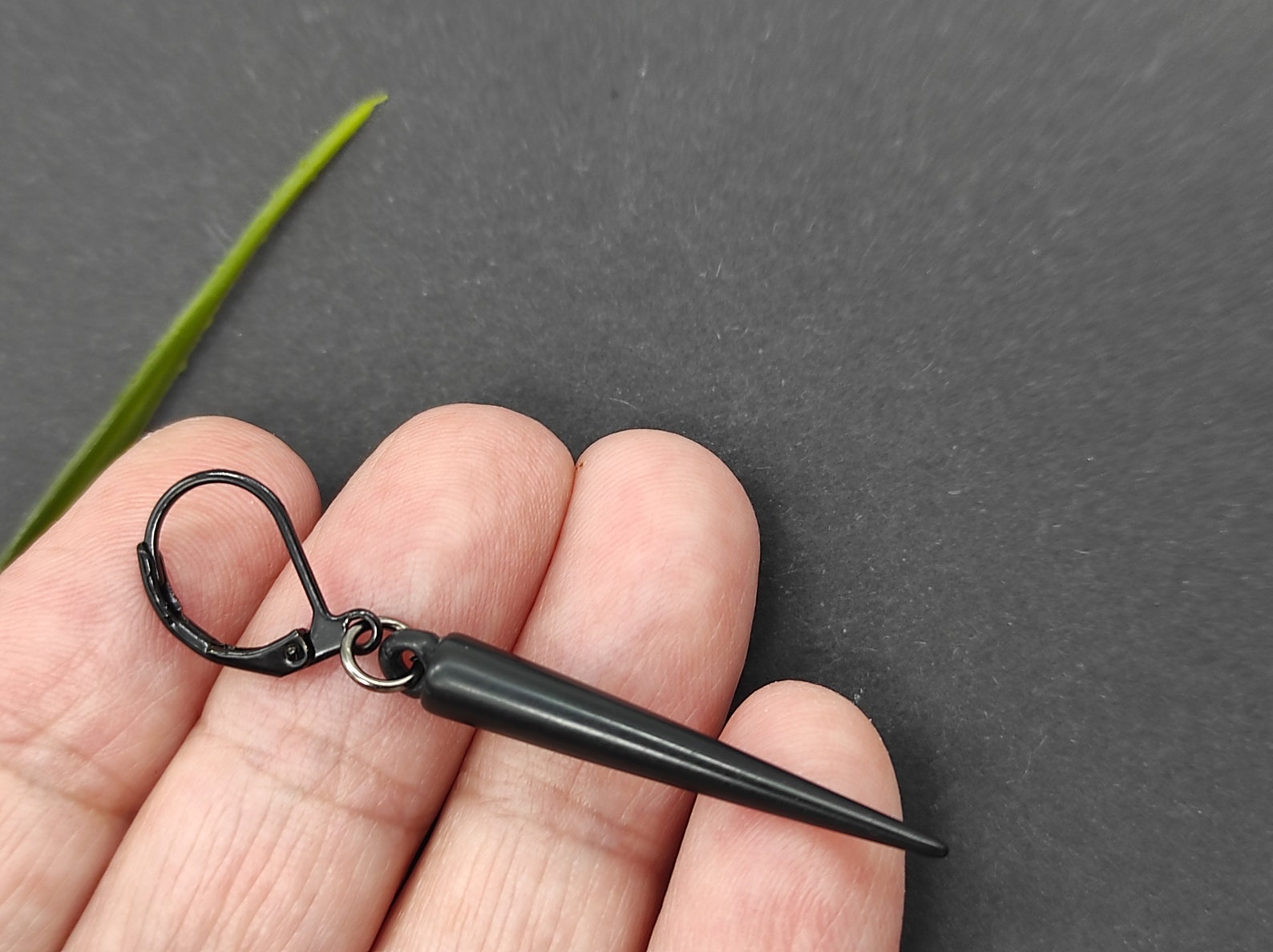 Black Spike Earring Spike Dangle Black Matte Spike Punk - Etsy