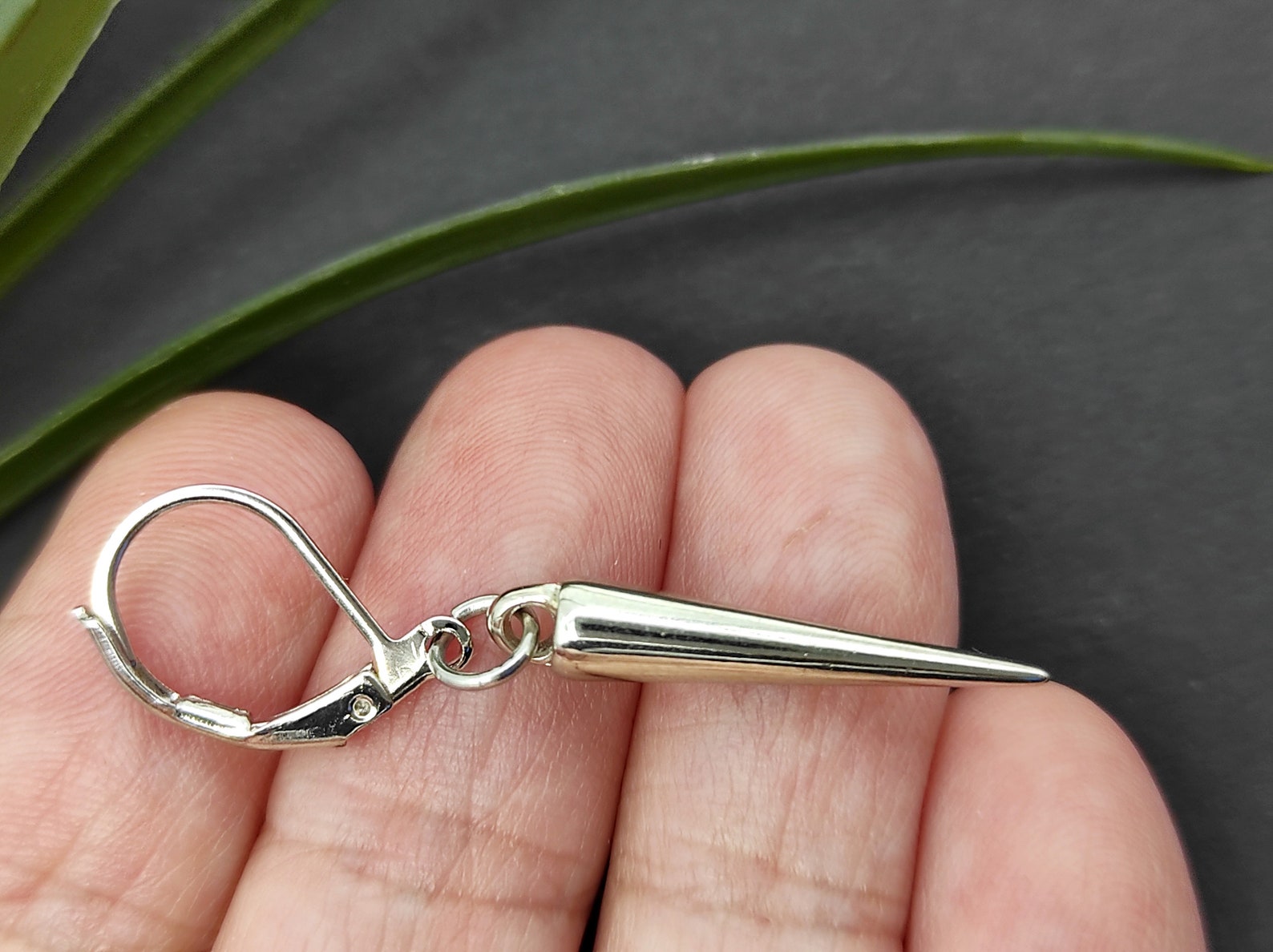 Single Spike Earring Spike Dangle Short Spike Punk Earring | Etsy