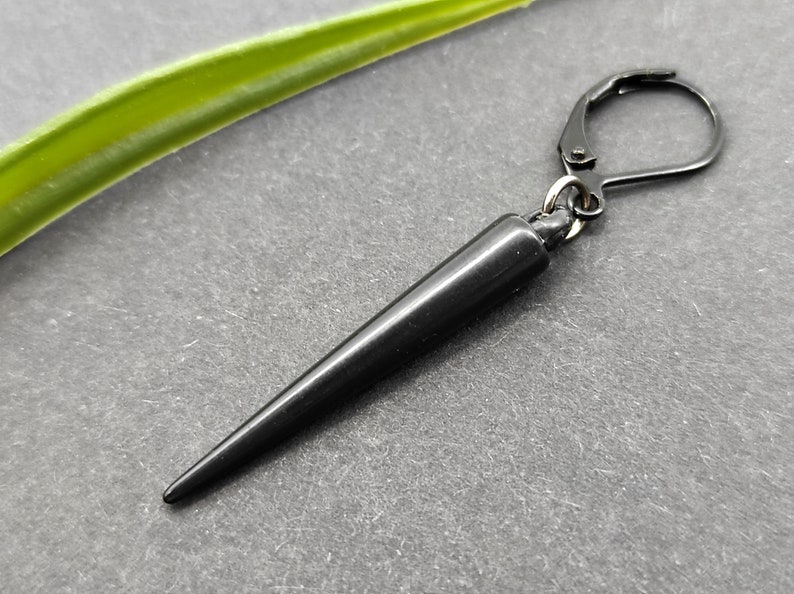 Black Spike Earring Spike Dangle Black Matte Spike Punk - Etsy