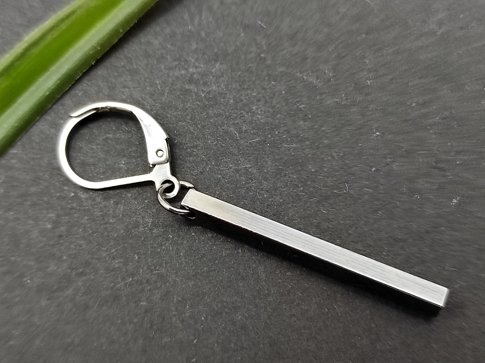 Men Stick Dangle Stick Earring One Stick Earring Gunmetal - Etsy