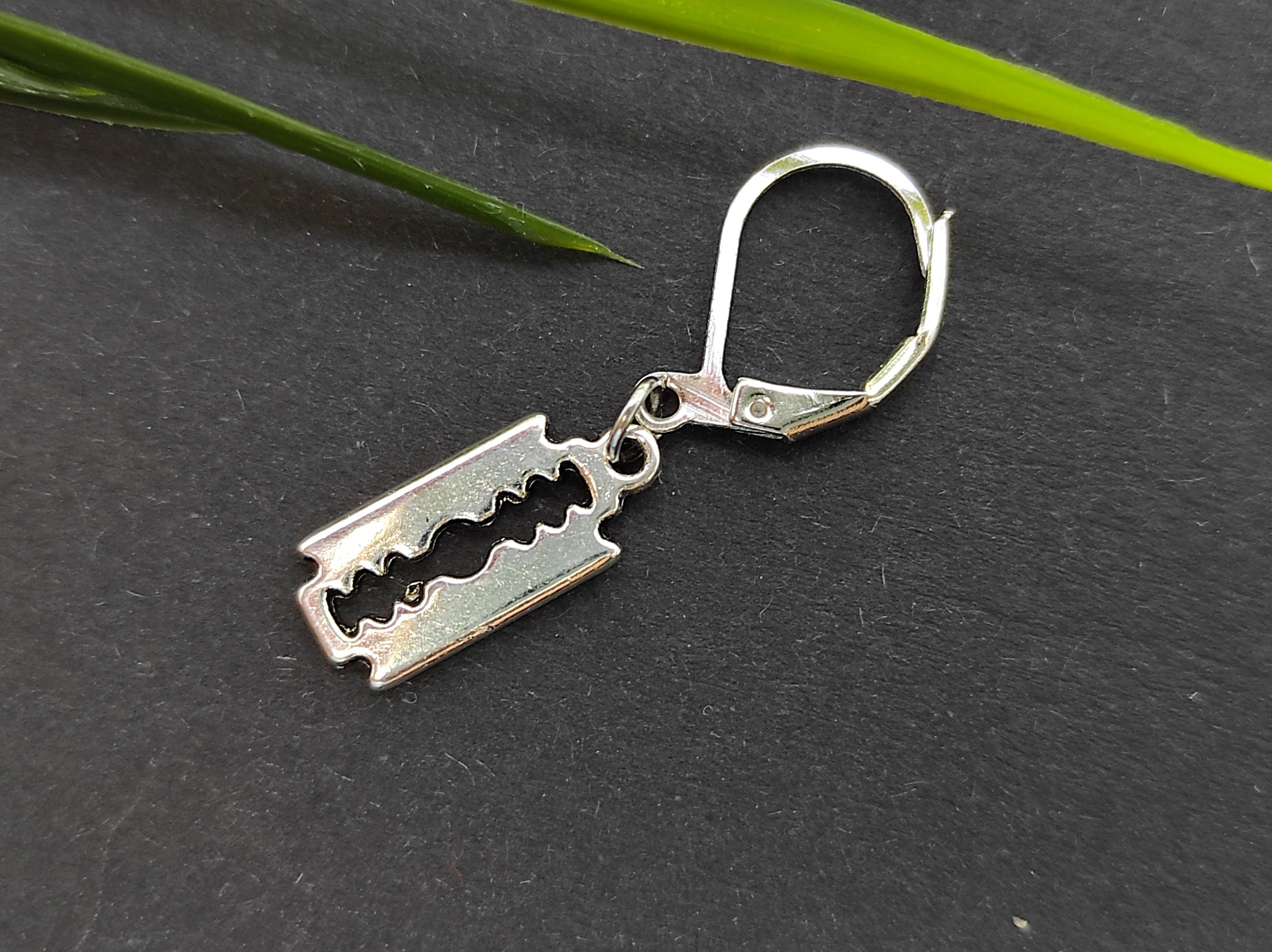 Razor Blade Earring Marilyn Manson Goth Razor Earring One Razor Dangle ...