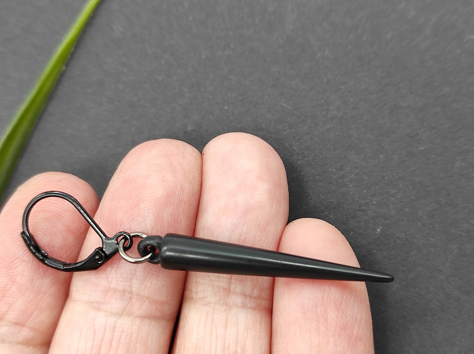 Black Spike Earring Spike Dangle Black Matte Spike Punk - Etsy
