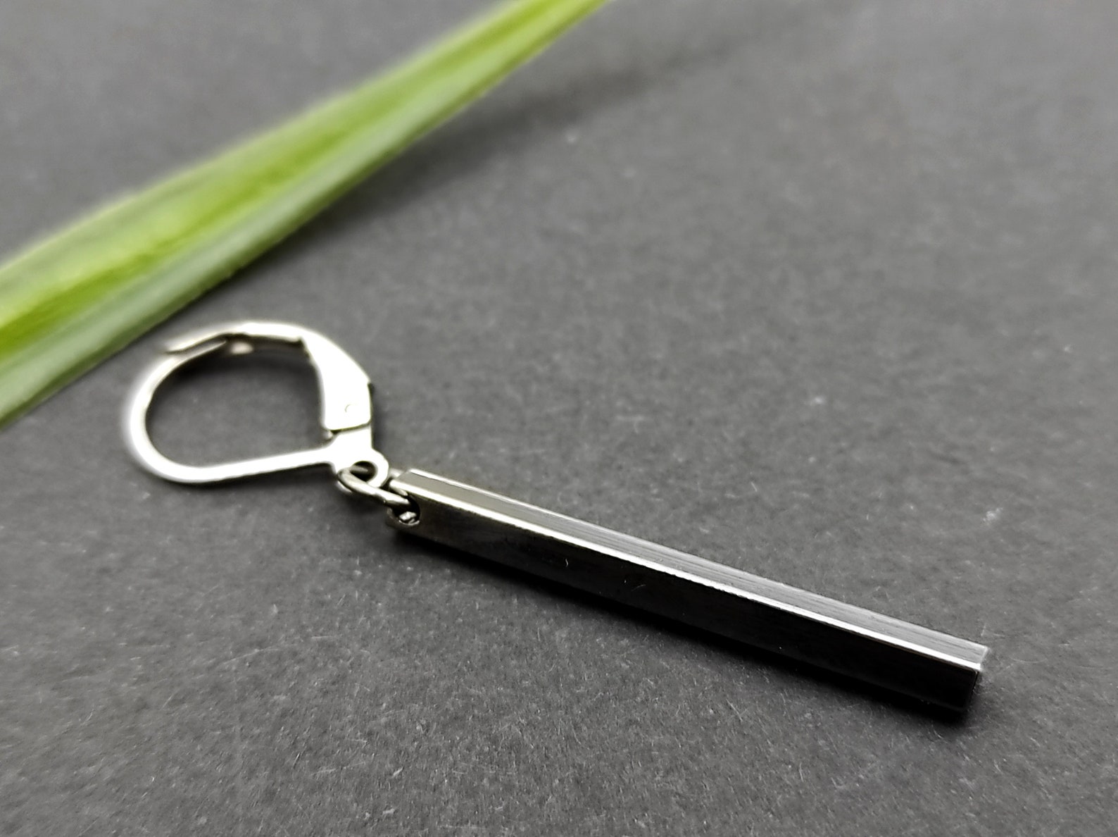 Men Stick Dangle Stick Earring One Stick Earring Gunmetal - Etsy