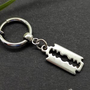 Razor Blade Clip-on Marilyn Manson Goth Razor Clip-on Non Pierced ...