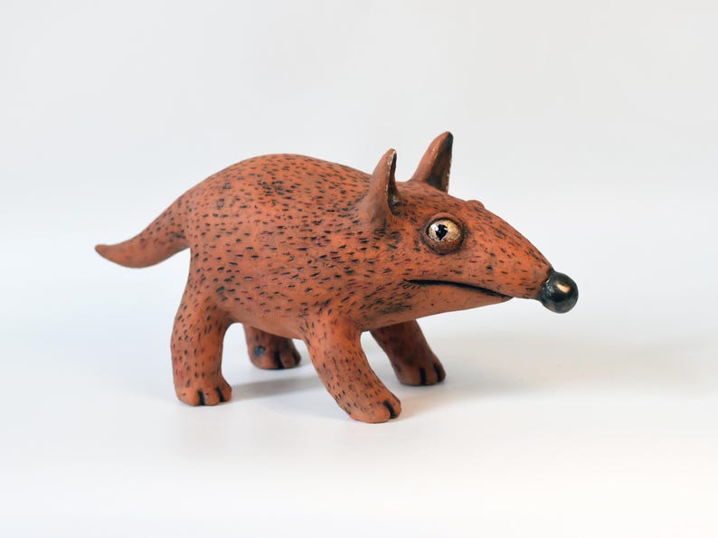 Red Fox Ceramic Sculpture, Handmade Ceramics, Funny Animal Figurine - Etsy