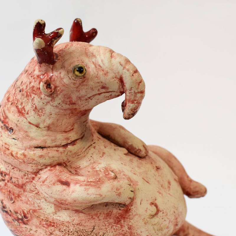 Rosa wesen skulptur - Etsy.de