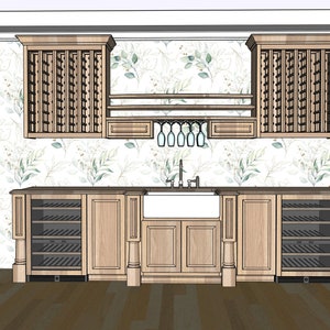 CUSTOM 'salem' Wine Display Case Bar Storage Cabinet Wall Unit - Etsy